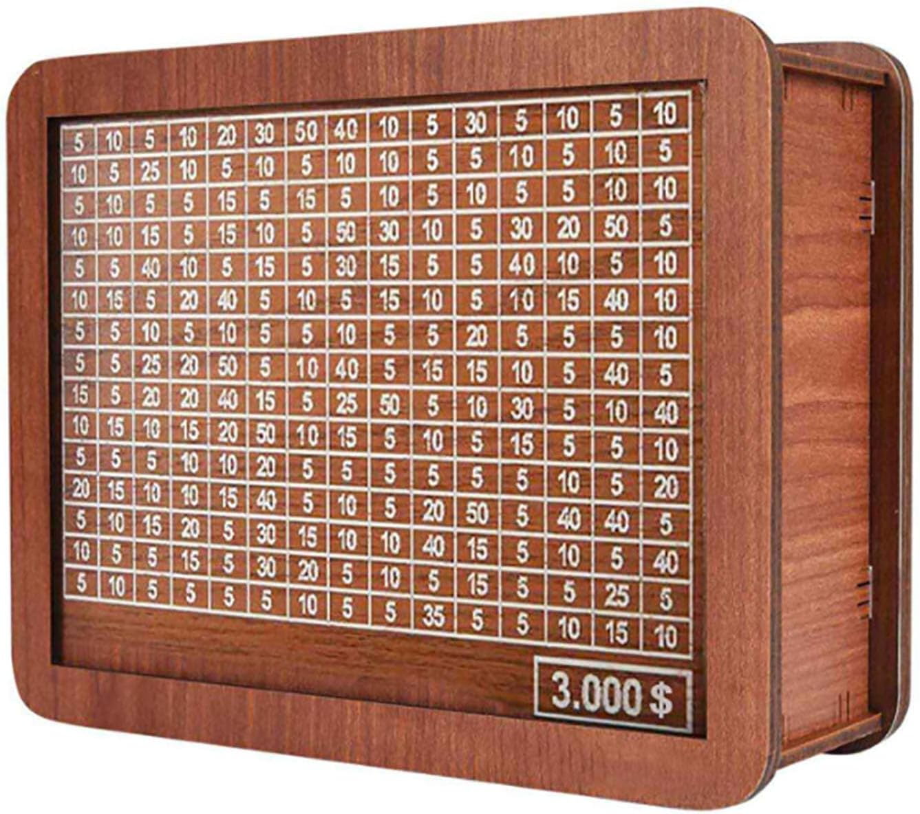 DJKDJL Cash Vault Wooden Savings Box, Cash Saver Box, Money Saving Box ...