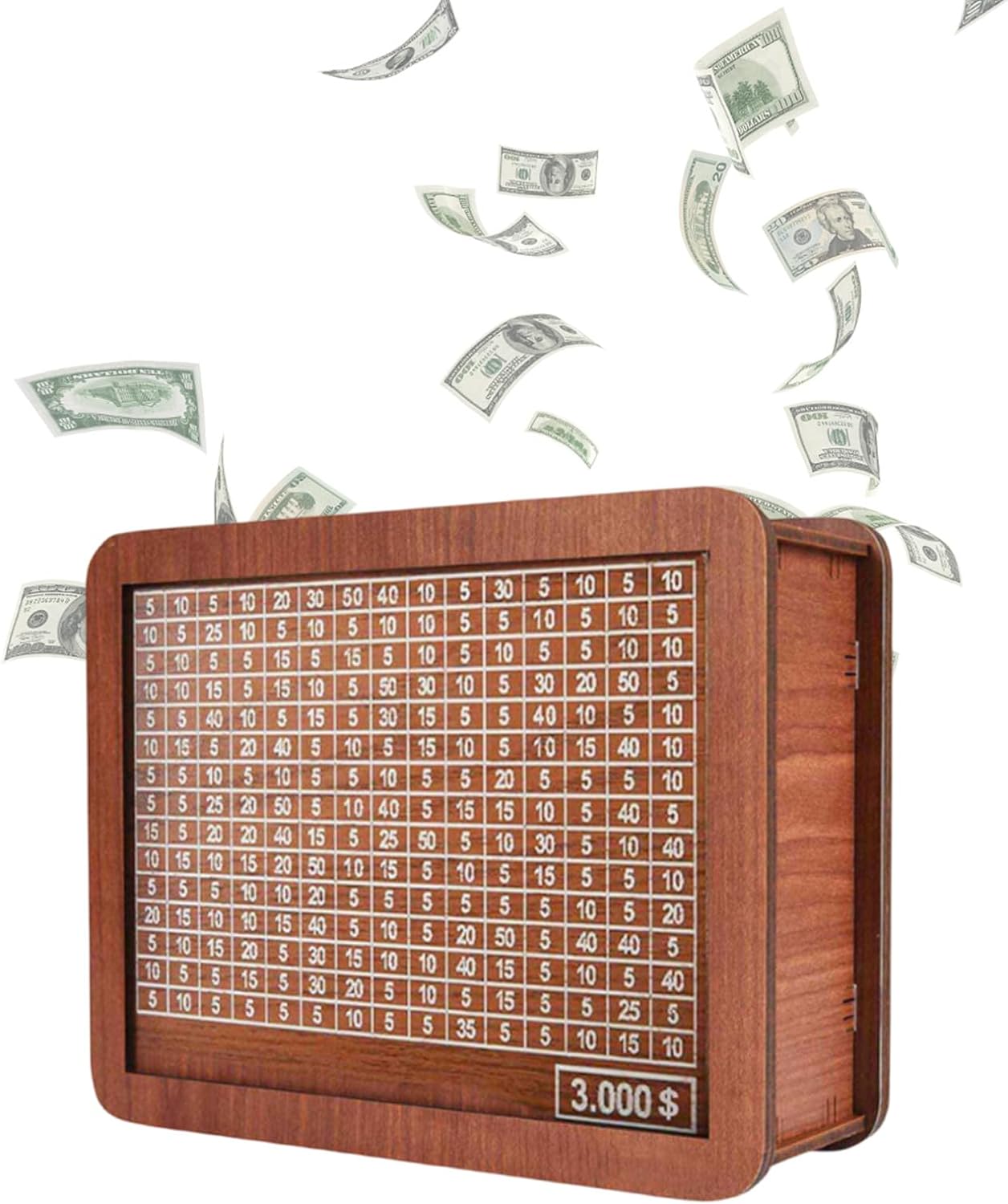 DJKDJL Cash Vault Wooden Savings Box,Wooden Cash Vault Savings Box with ...