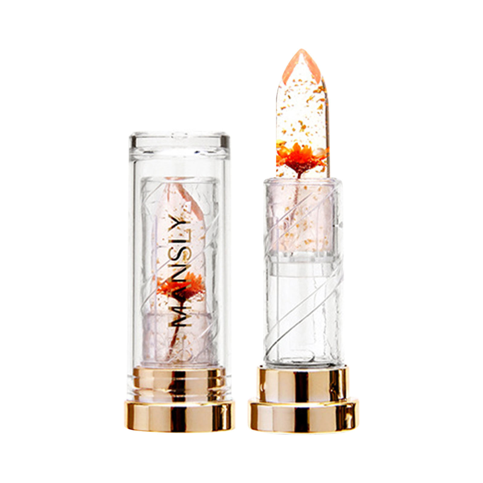DJKDJL Crystal Jelly Flower Lipstick - Temperature Color Change, Long ...