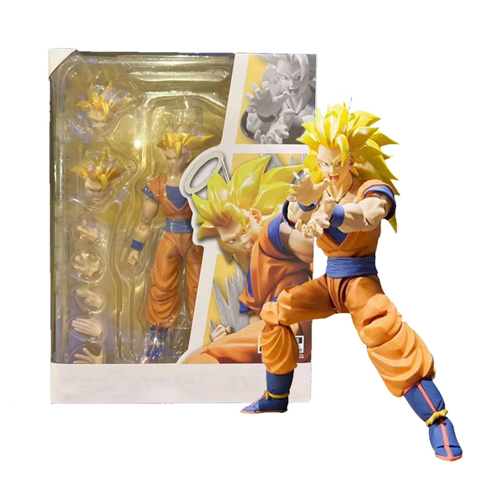 DJKDJL DRAGON BALL Figure Son Goku Saiyan Gold Action Figures Toy, High ...