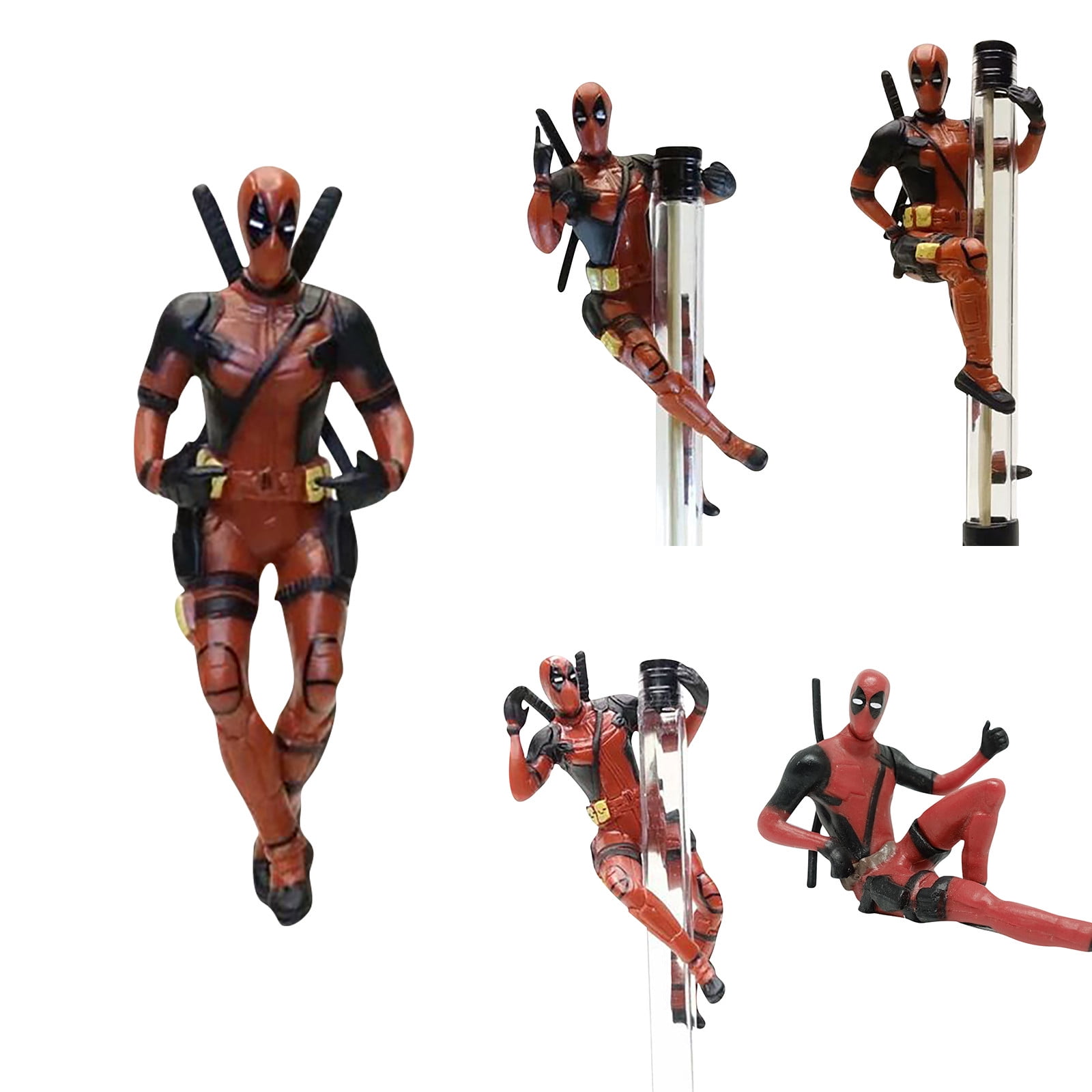 DJKDJL Deadpool and Wolverine Action Figures 5 Pcs Chibi Deadpool Model ...