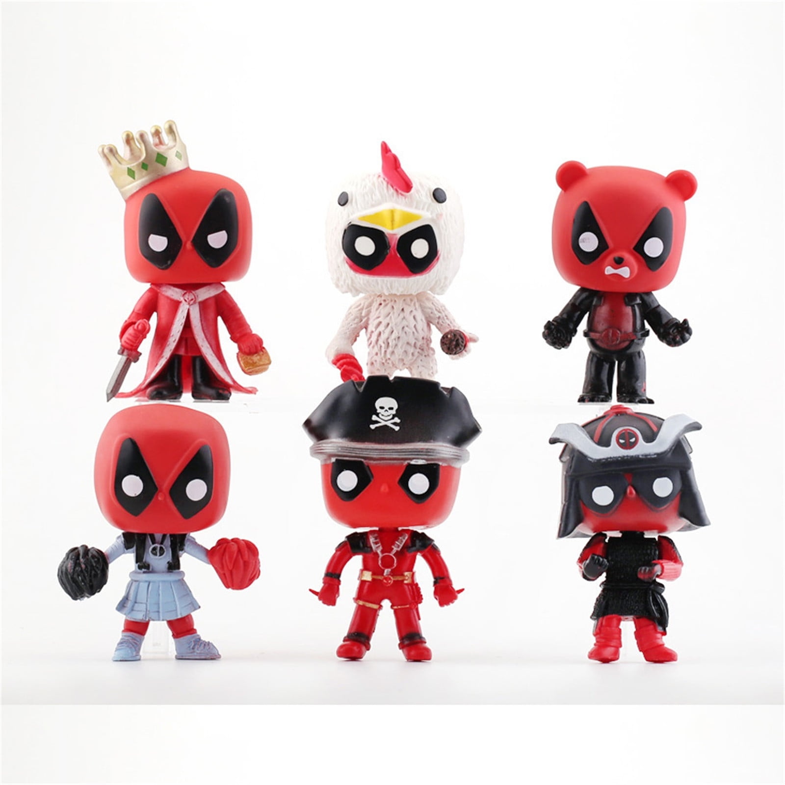 DJKDJL Chibi Deadpool Action Figures 6 Pcs 5 Year Old Boy Gift 4.53 In ...