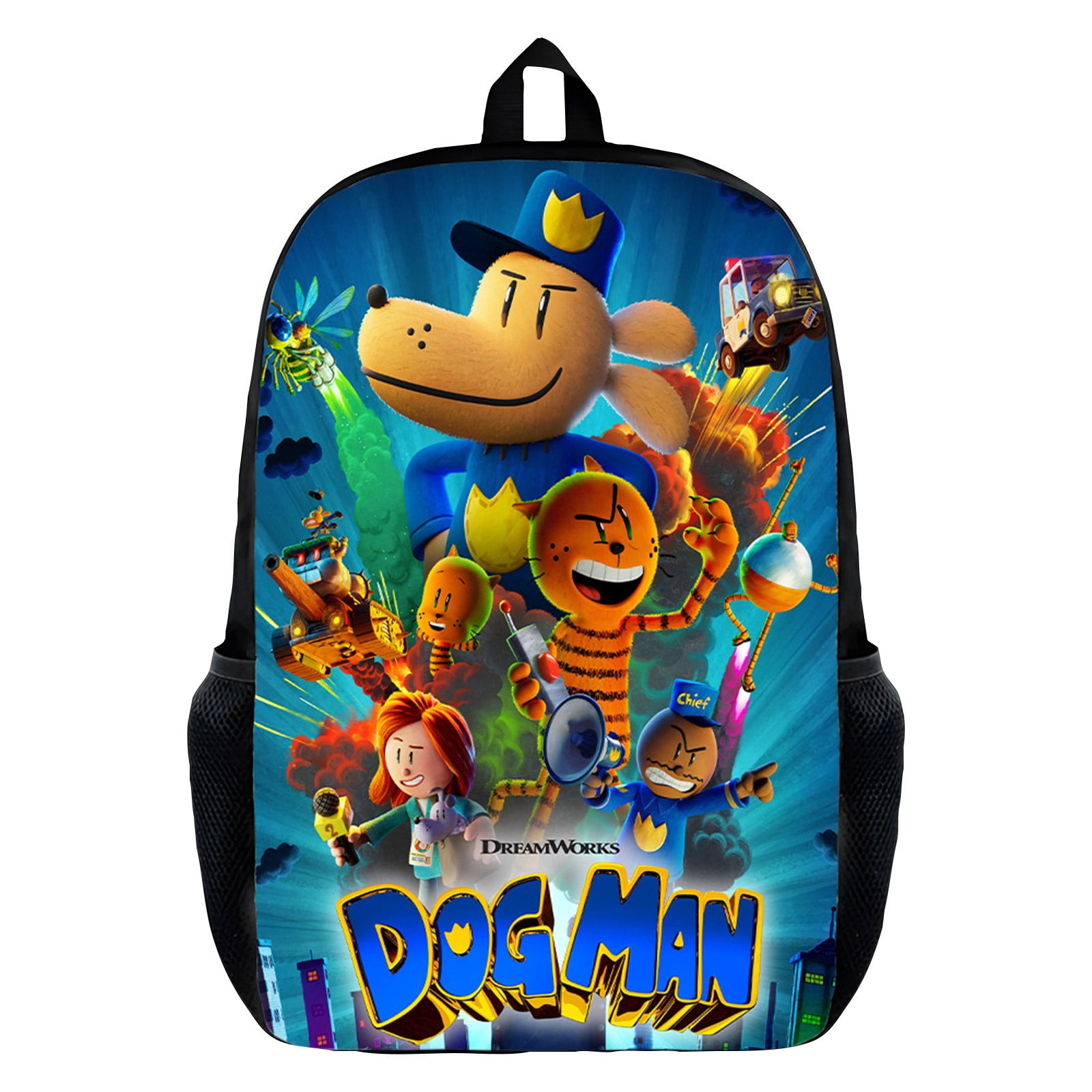 DJKDJL Dog Man Backpack, Durable Student's Schoolbag, Back to School ...