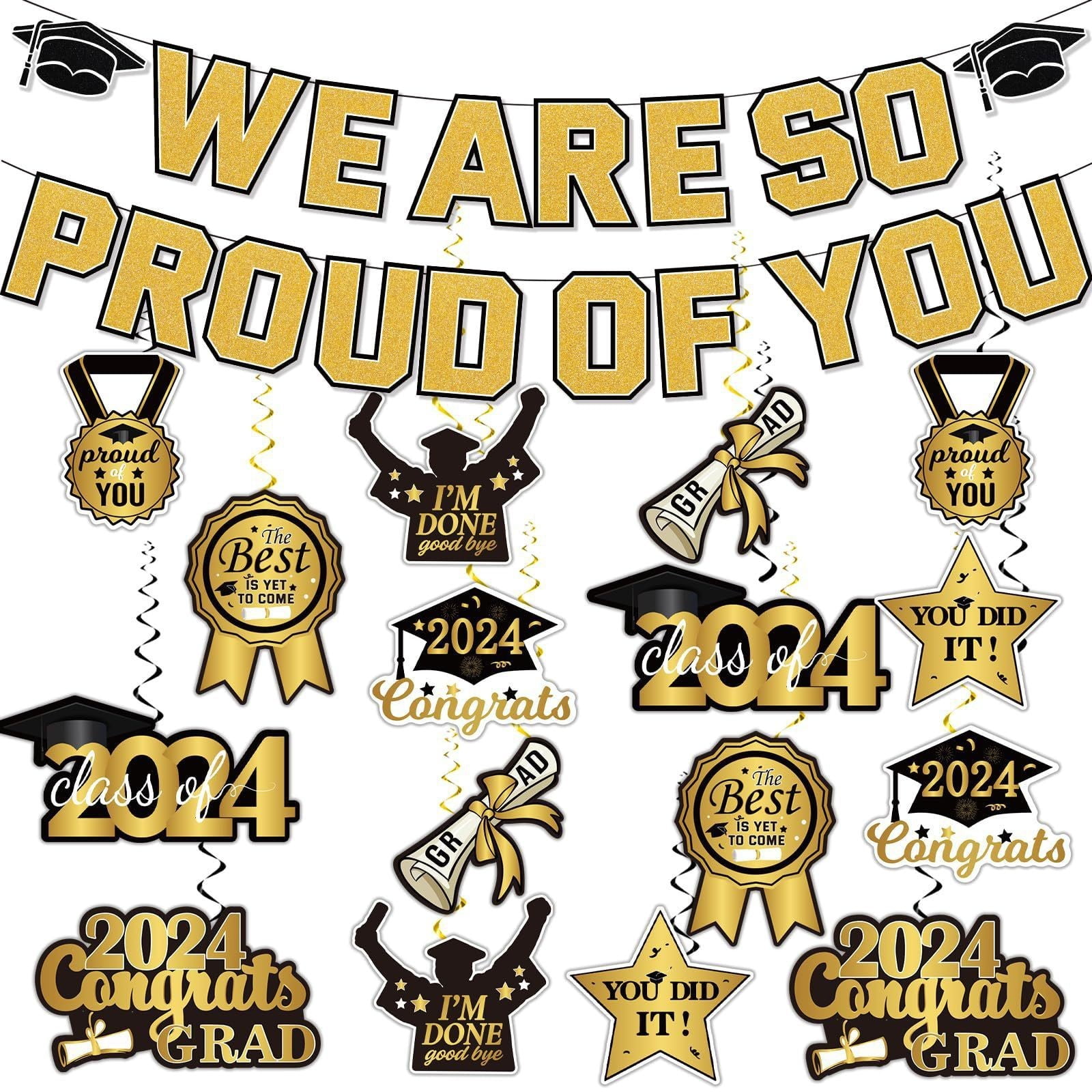 DJKDJL Fun Graduation Party Ideas: Class of 2024 Themed Decorations ...