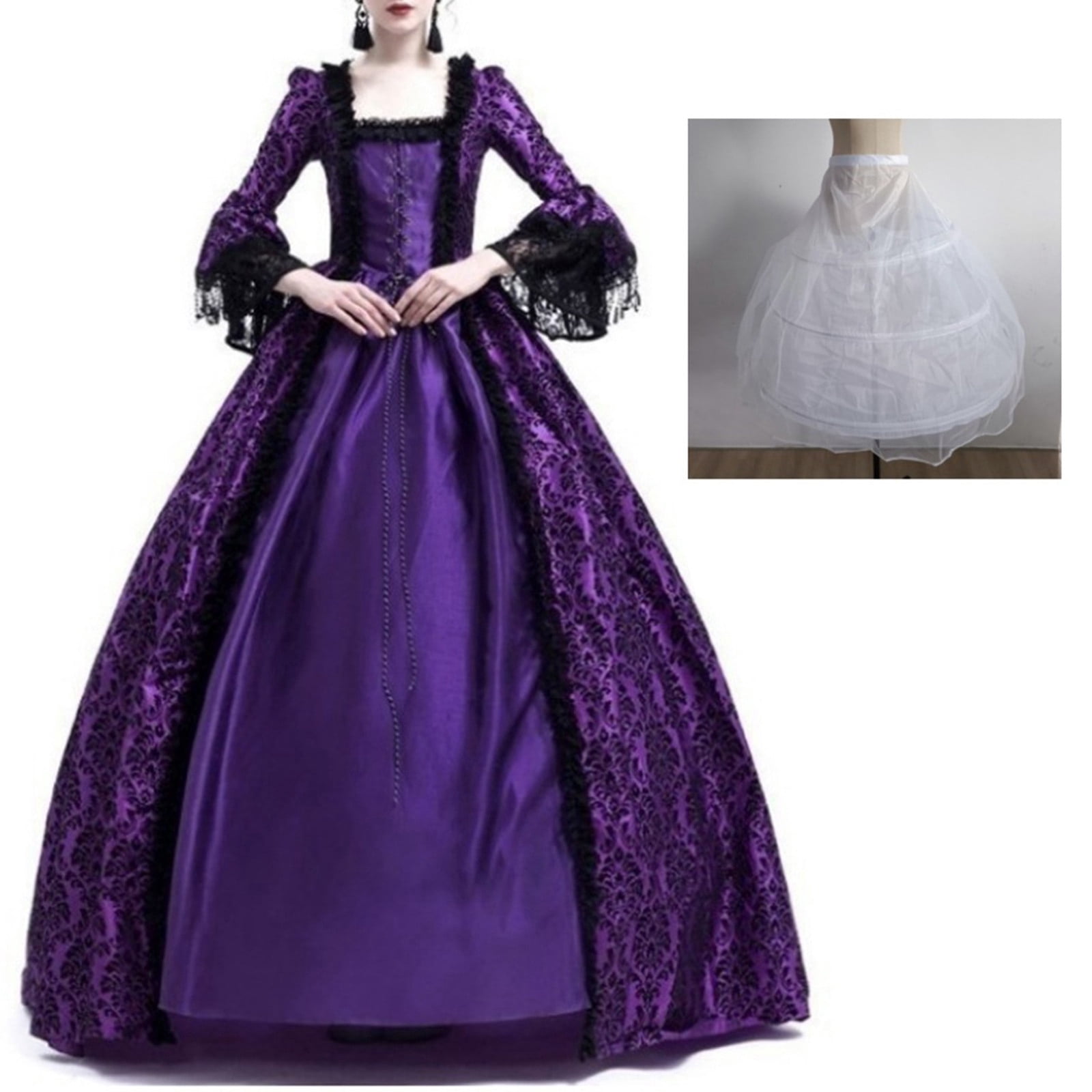 DJKDJL Gothic Medieval Renaissance Costume Cosplay Halloween Costumes ...