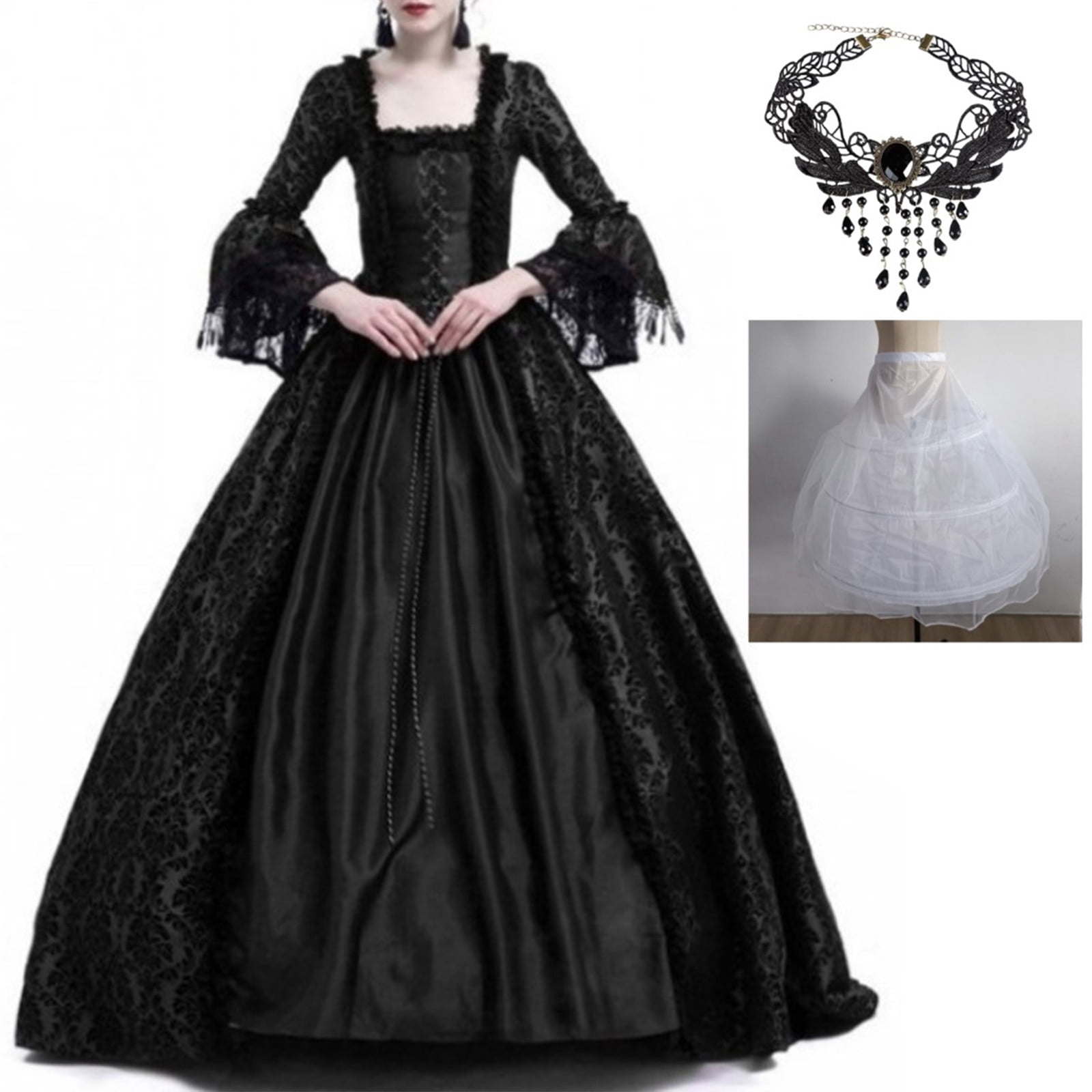DJKDJL Gothic Medieval Renaissance Costume Cosplay Halloween Costumes ...