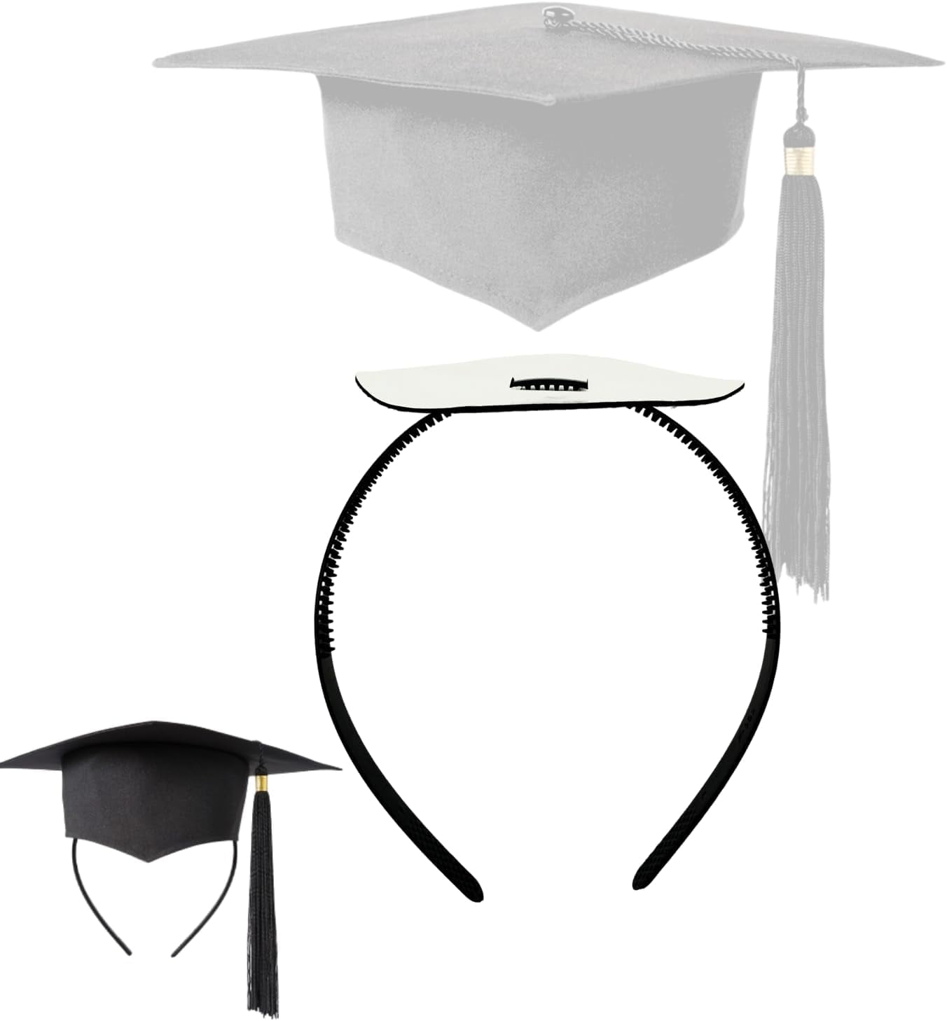 DJKDJL Graduation Cap Headband, Grad Cap Headband, Grad Cap Band ...