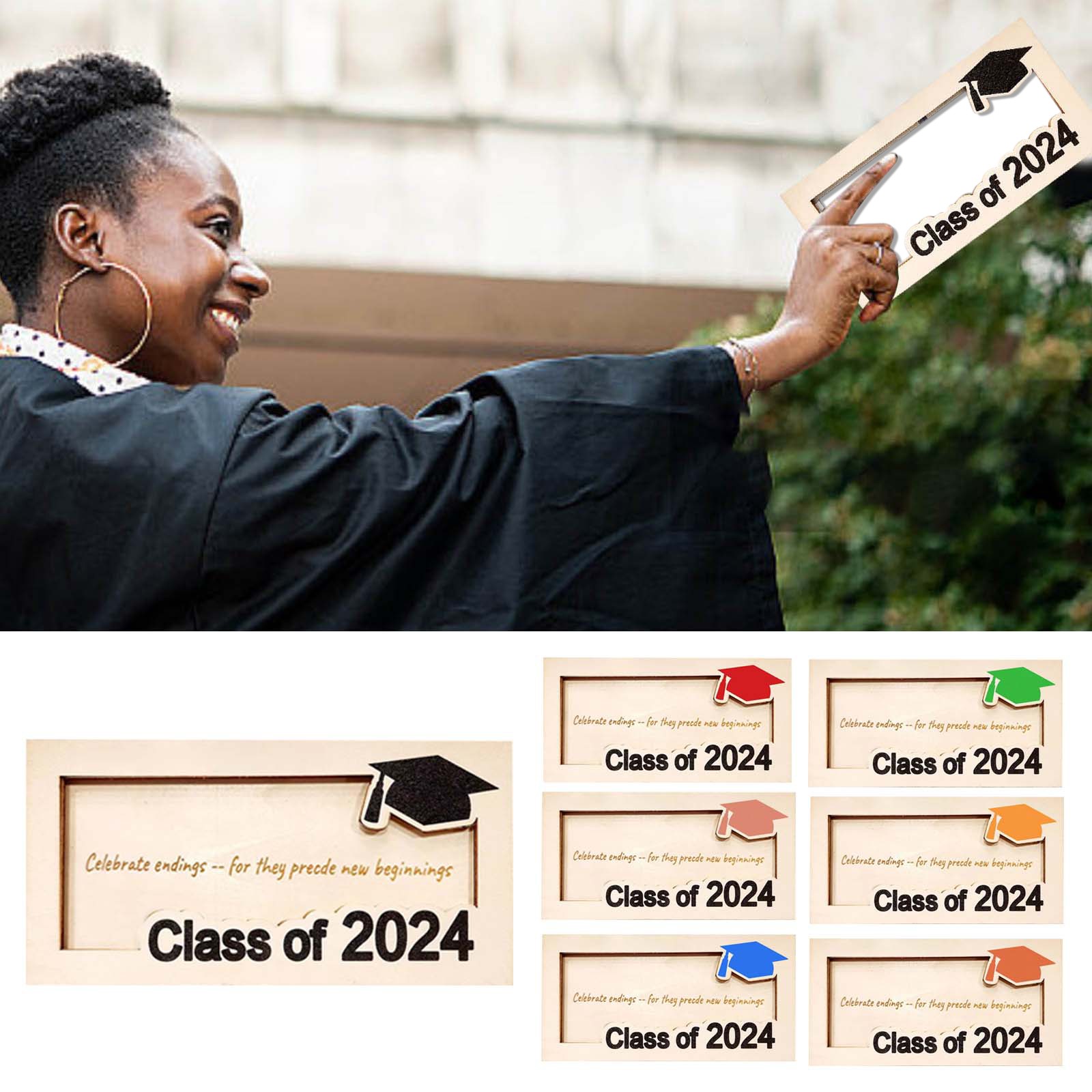 DJKDJL Graduation Decorations 2024 Class: Elegant Wooden Money Holder ...