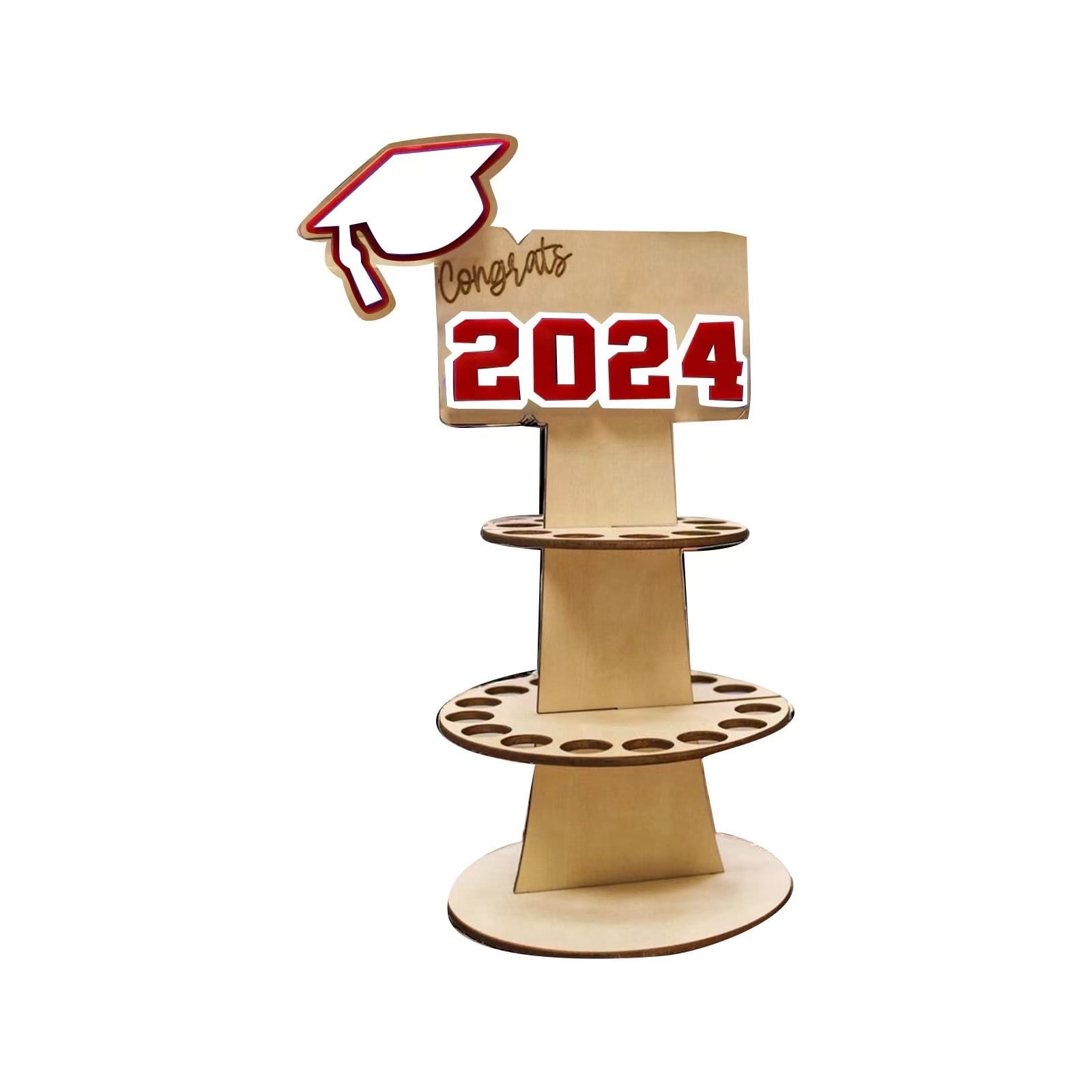 DJKDJL Graduation Decorations Class of 2024 Wooden Wallet Tray with ...