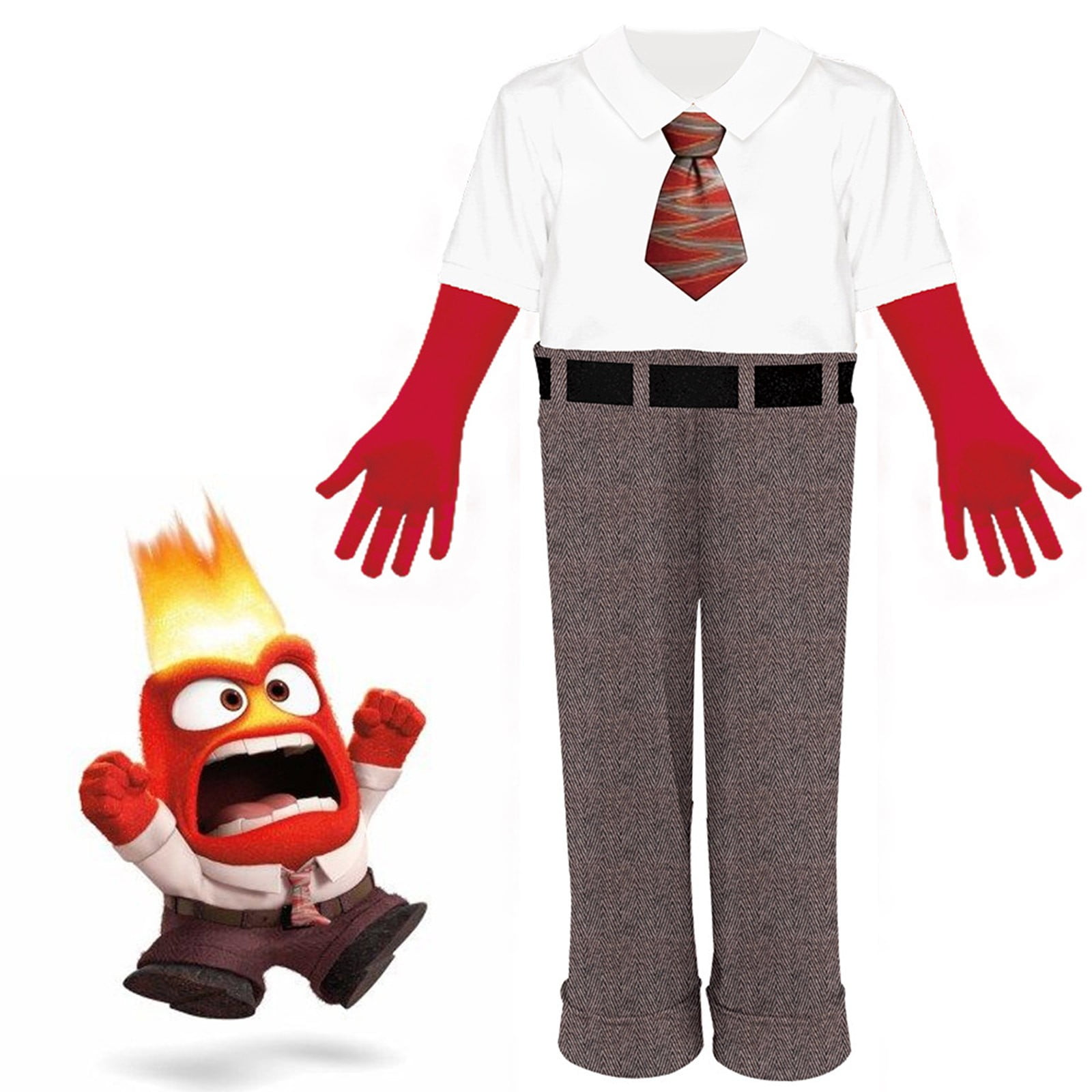 DJKDJL Halloween Costumes Inside Out 2 Costume Animation Cosplay Anger ...