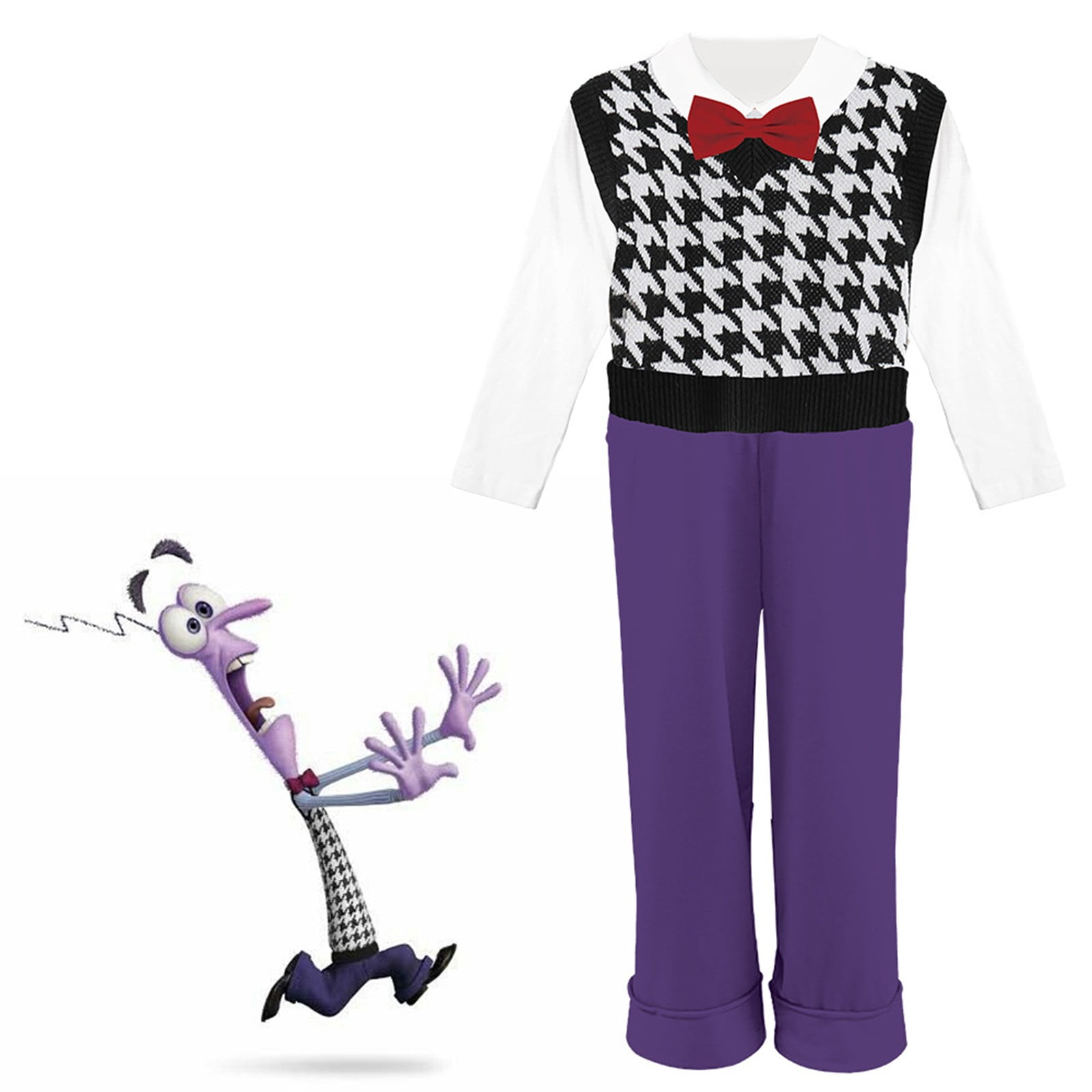 DJKDJL Halloween Costumes Inside Out 2 Costume Dress Up Fear Jumpsuit ...