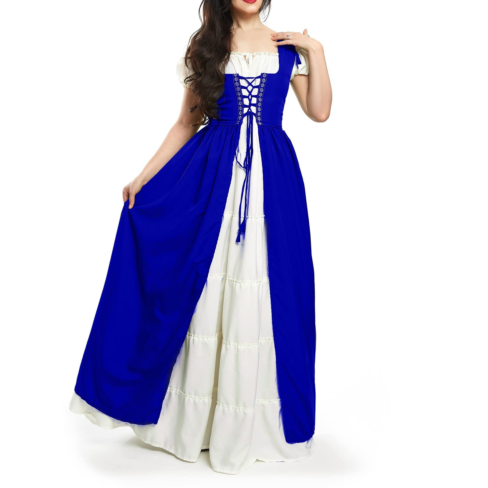 Djkdjl Halloween Costumes Medieval Renaissance Solid Color Dress Set Of 7631