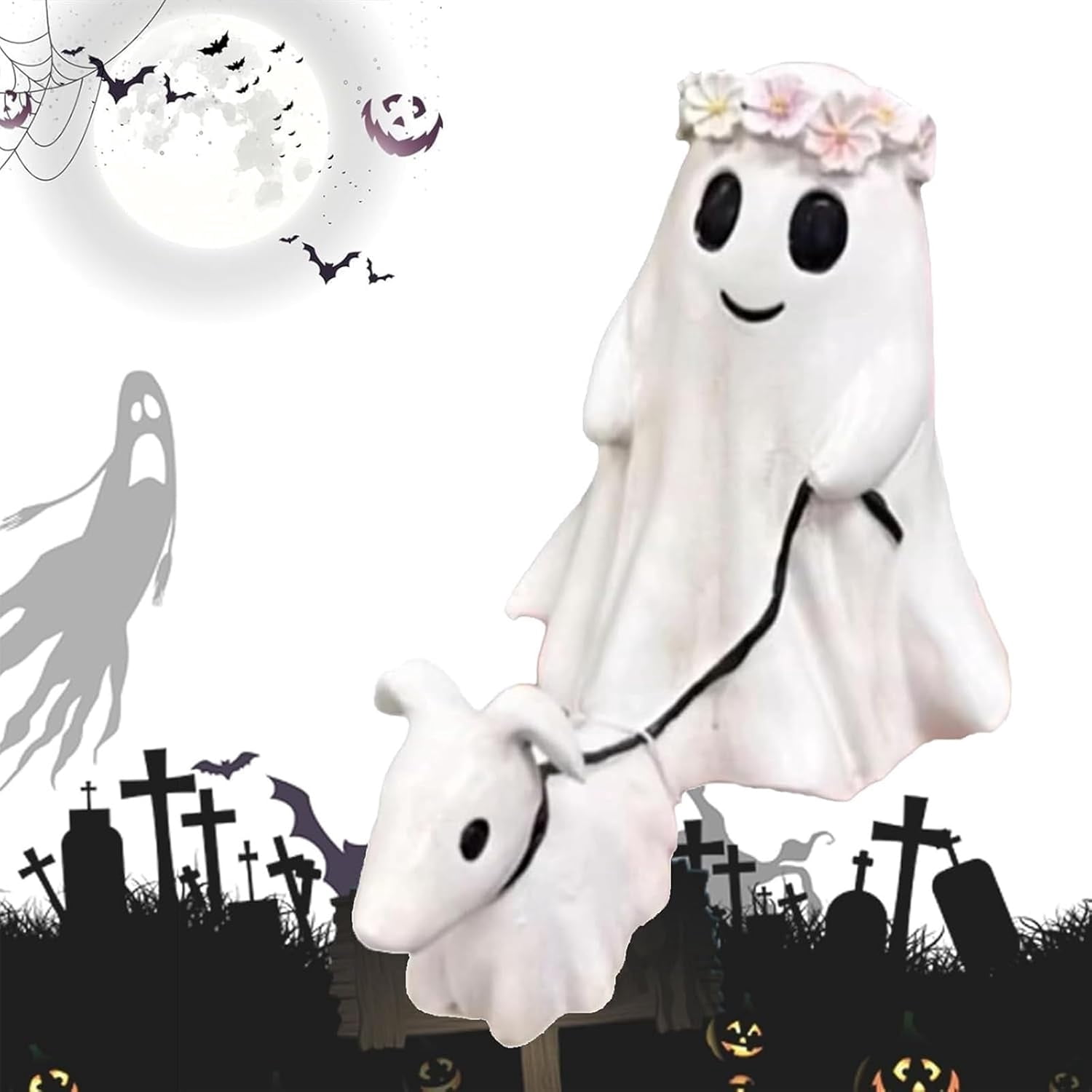 DJKDJL Halloween Ghost Walking Dog Plush Toys: Ghost Walking His Ghost ...