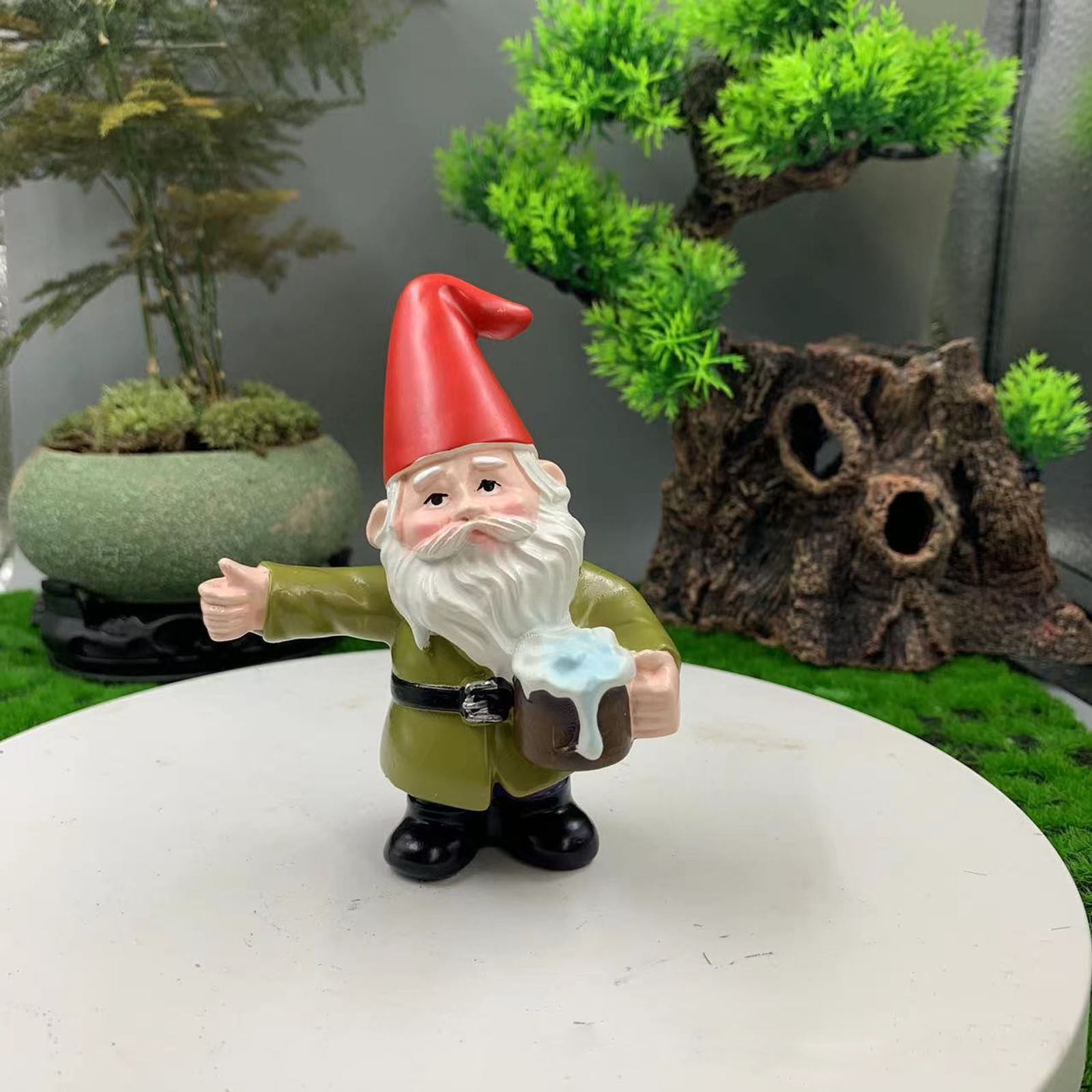 DJKDJL Happy Gnomes Beer Drinking Buddies! Couch Potato Gnome Statue ...