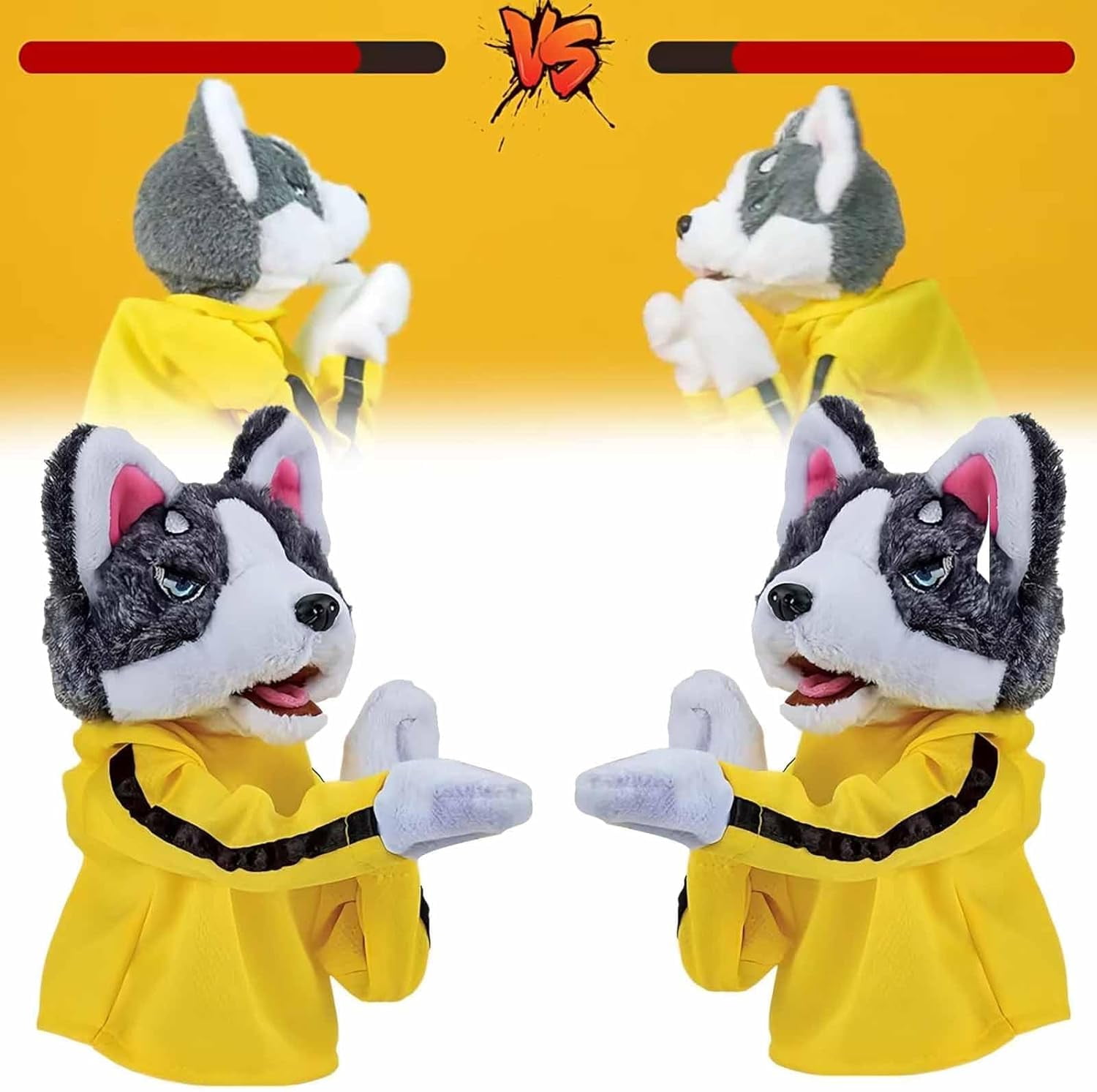 DJKDJL Husky Plushie Hand Puppet - Stuffed Animal for Kids, Kung Fu ...