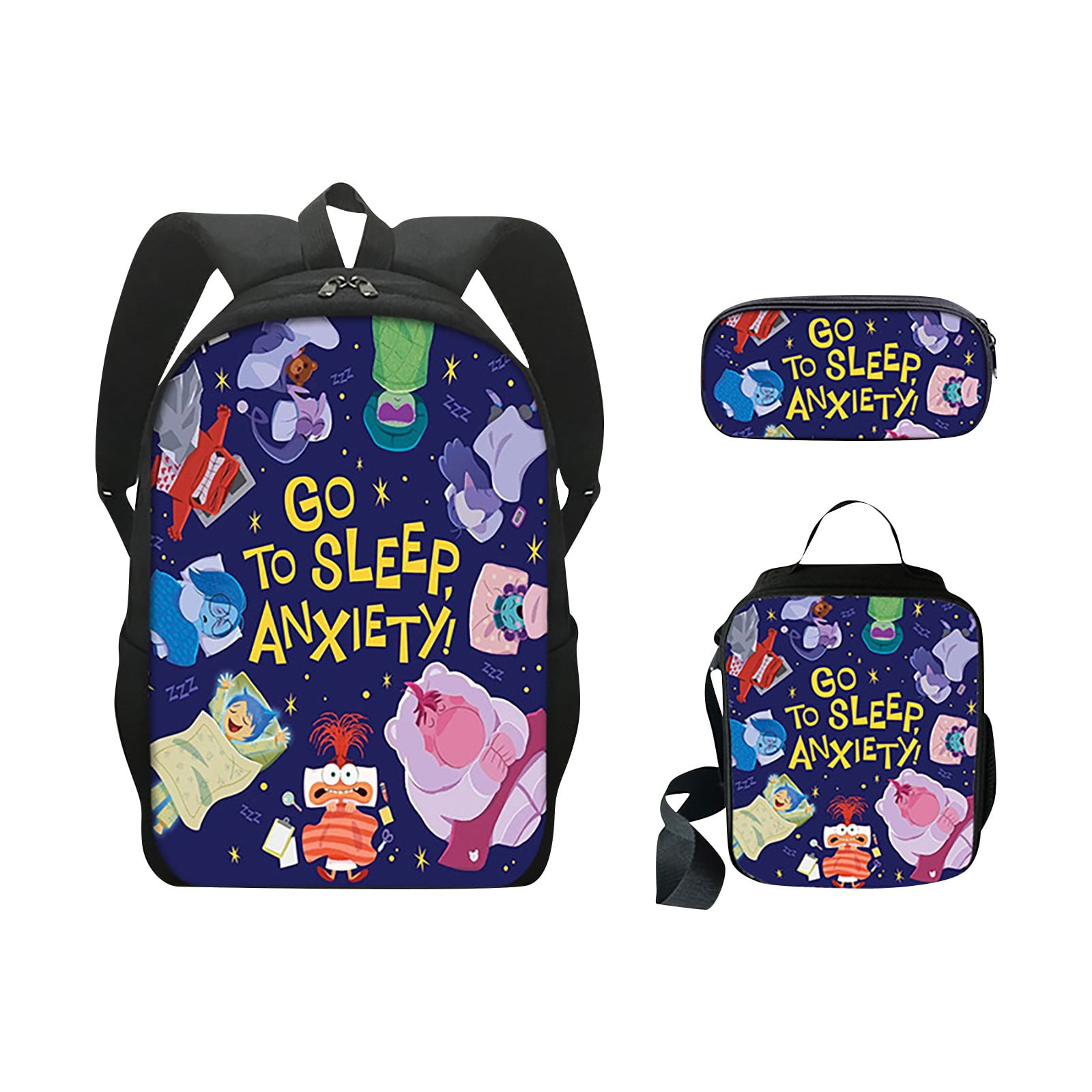 DJKDJL Inside Out 2 School Backpack Set of 3 (F) Backpack for School ...