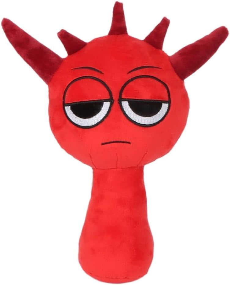 DJKDJL New Sprunki Plush, 10" Cute Red Raddy Plushies Toy for Fans Gift ...