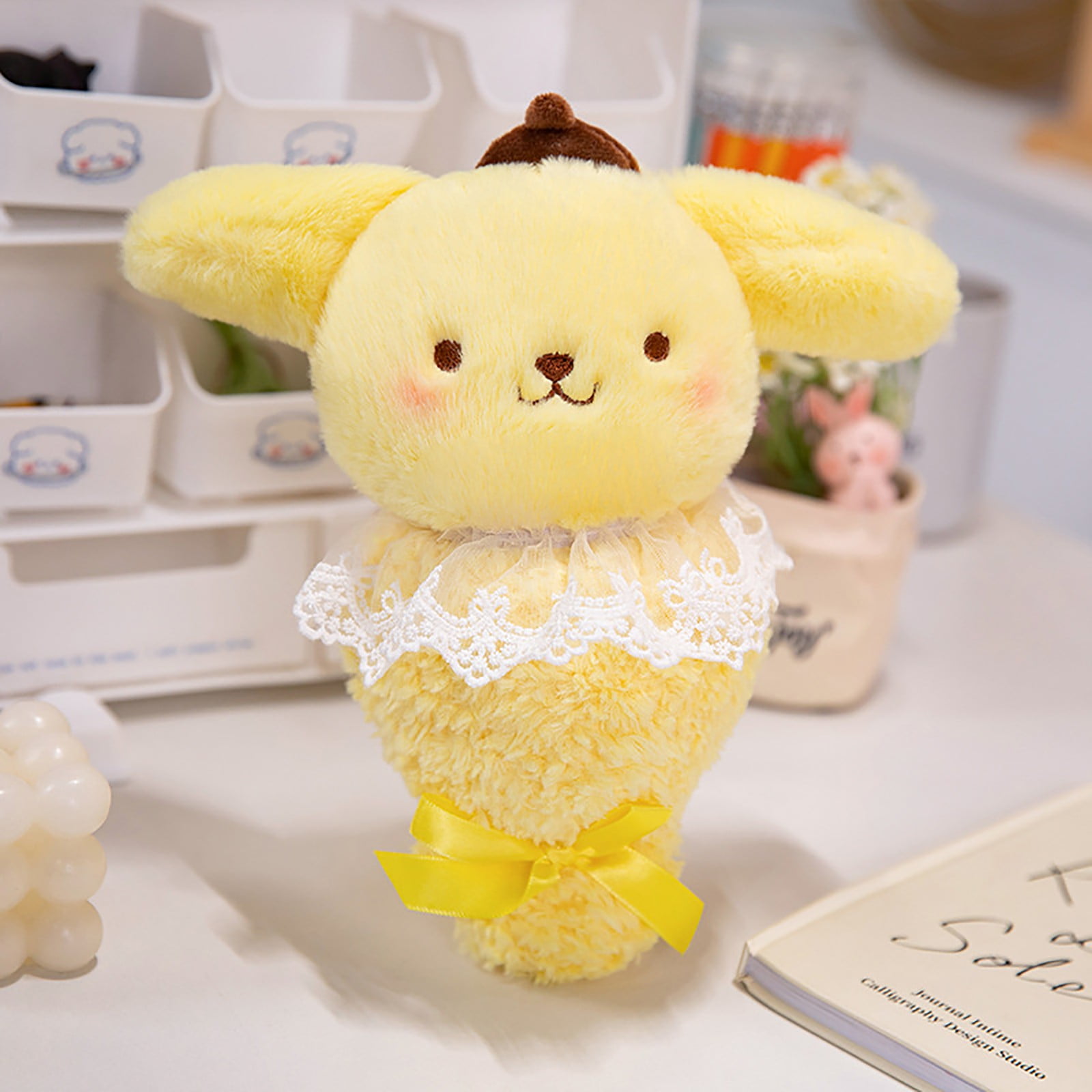 DJKDJL Pom Pom Purin Bouquet Plush Creative Play Toy, Cute Pom Pom ...
