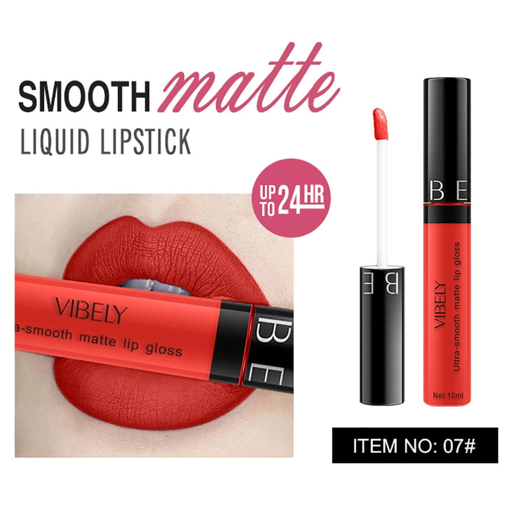 DJKDJL Red Brick Matte Red Velvet Lipstick - Non-Sticky, Long-Lasting ...