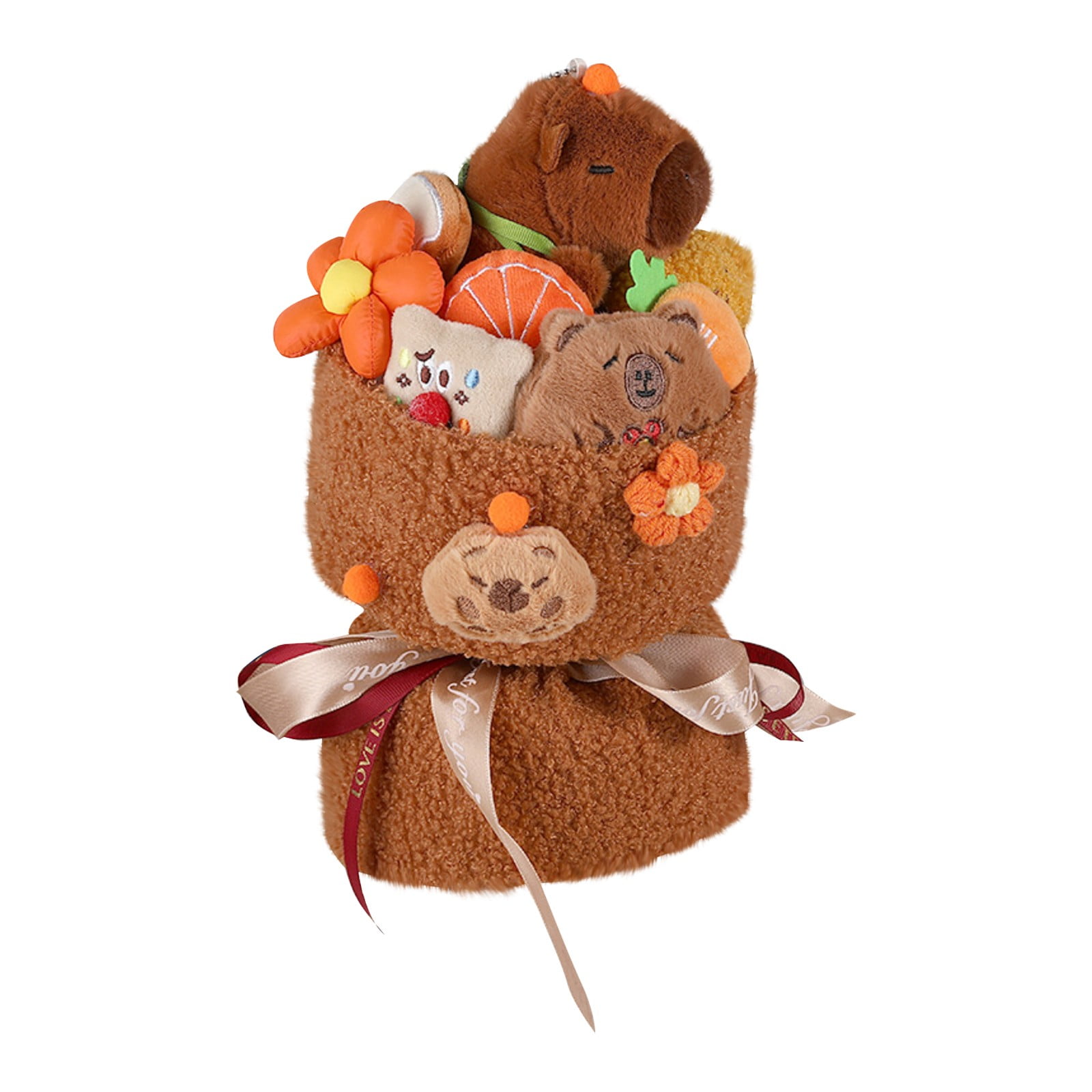 DJKDJL Romantic Capybara Bouquet Plush Girl's Gift Toy, Fluffy Romantic ...