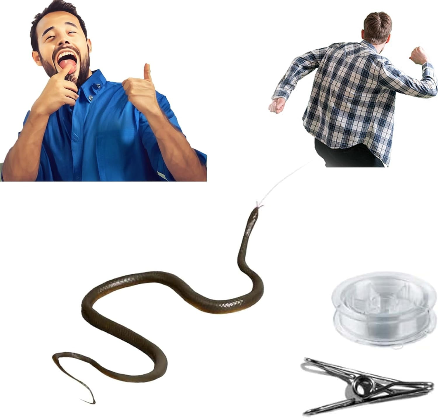 DJKDJL Snake Prank with String and Clip - Snake on A String Prank Props ...