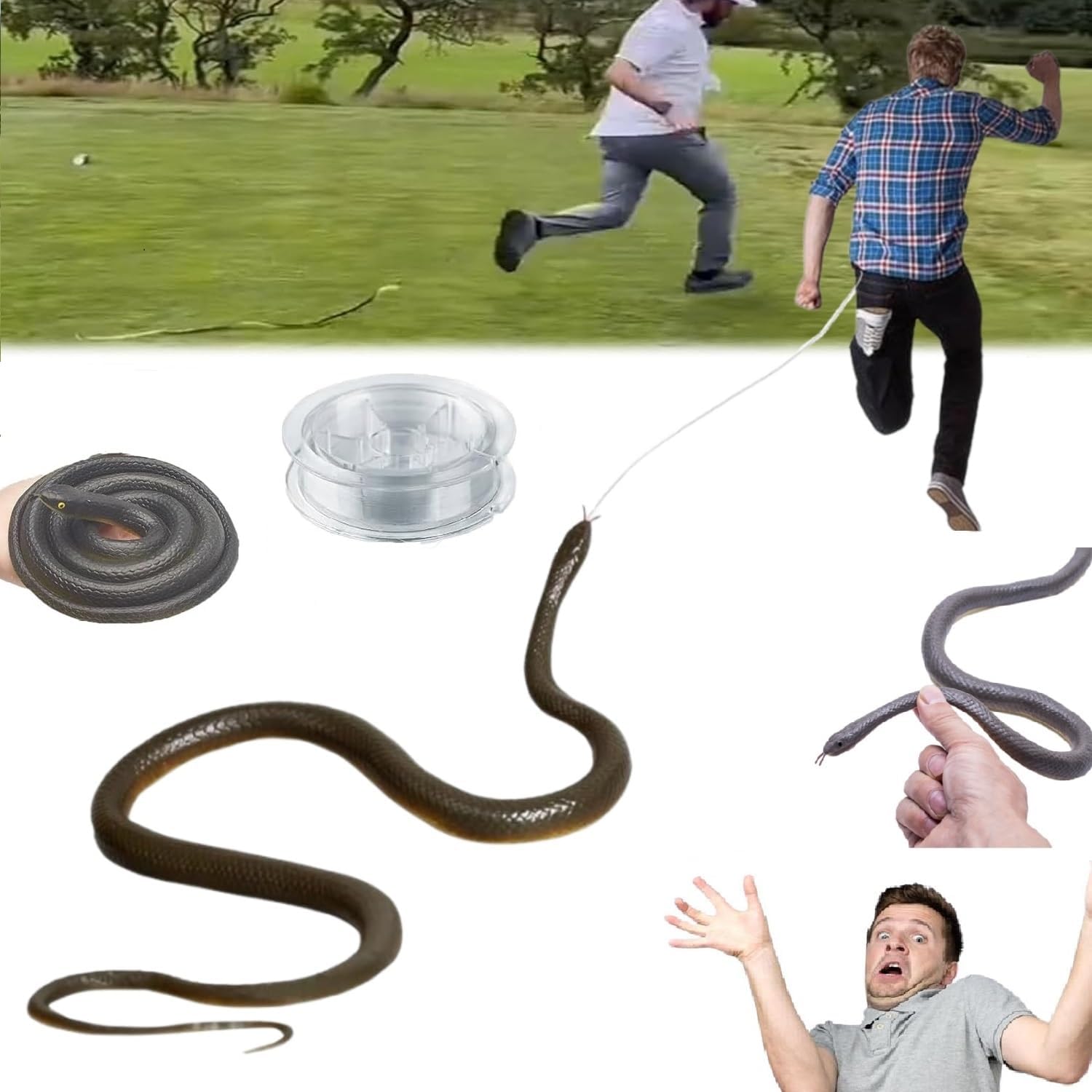 DJKDJL Snake Prank with String Clip: Golf Snake Prank, Snake on a ...