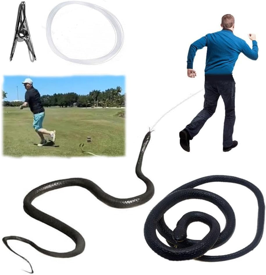 DJKDJL Snake Prank with String and Clip,Rubber Snake on A String Prank ...