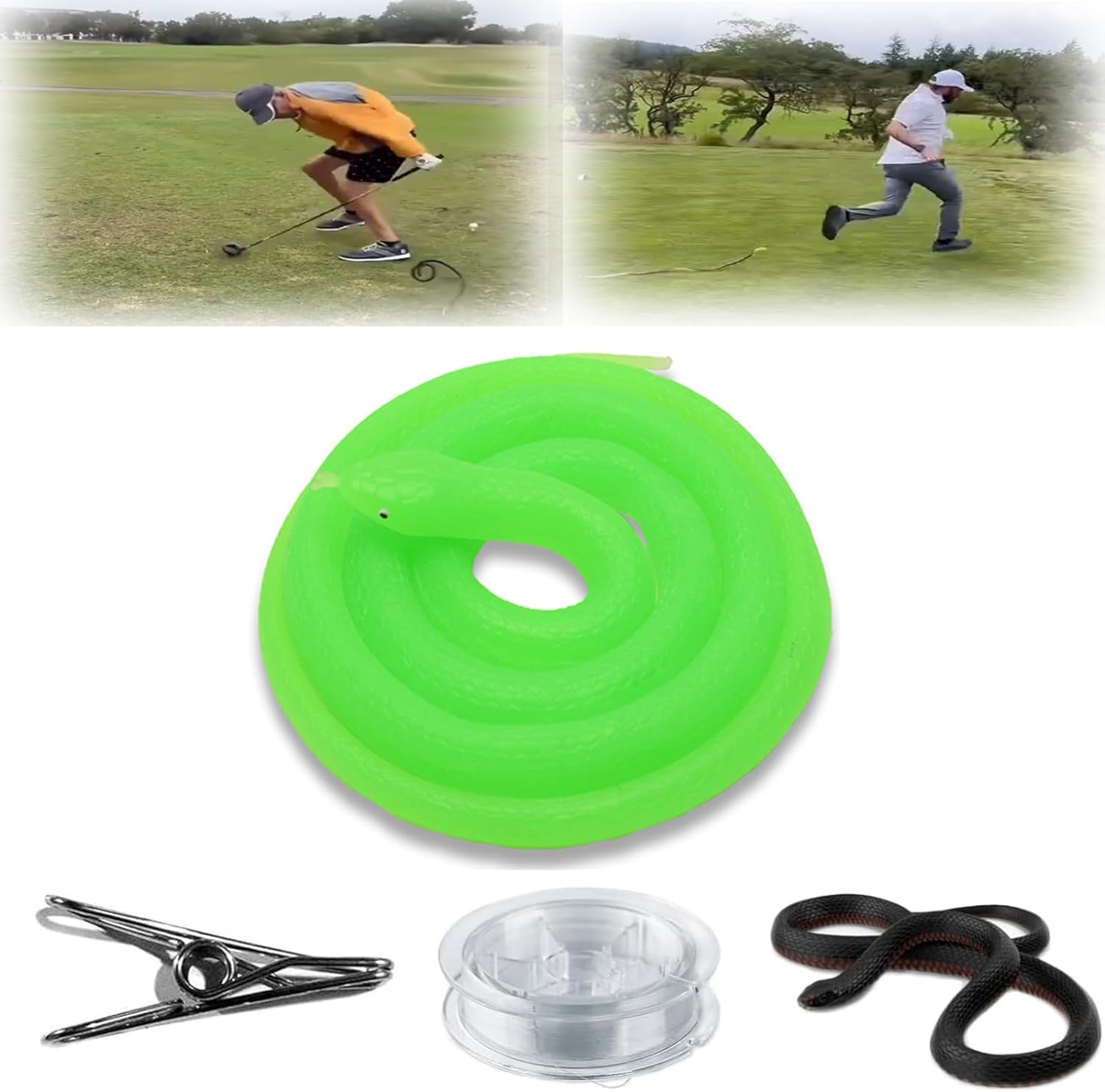 DJKDJL Snake Prank with String Clip - Clip On Snake Prank,Fake Snakes ...