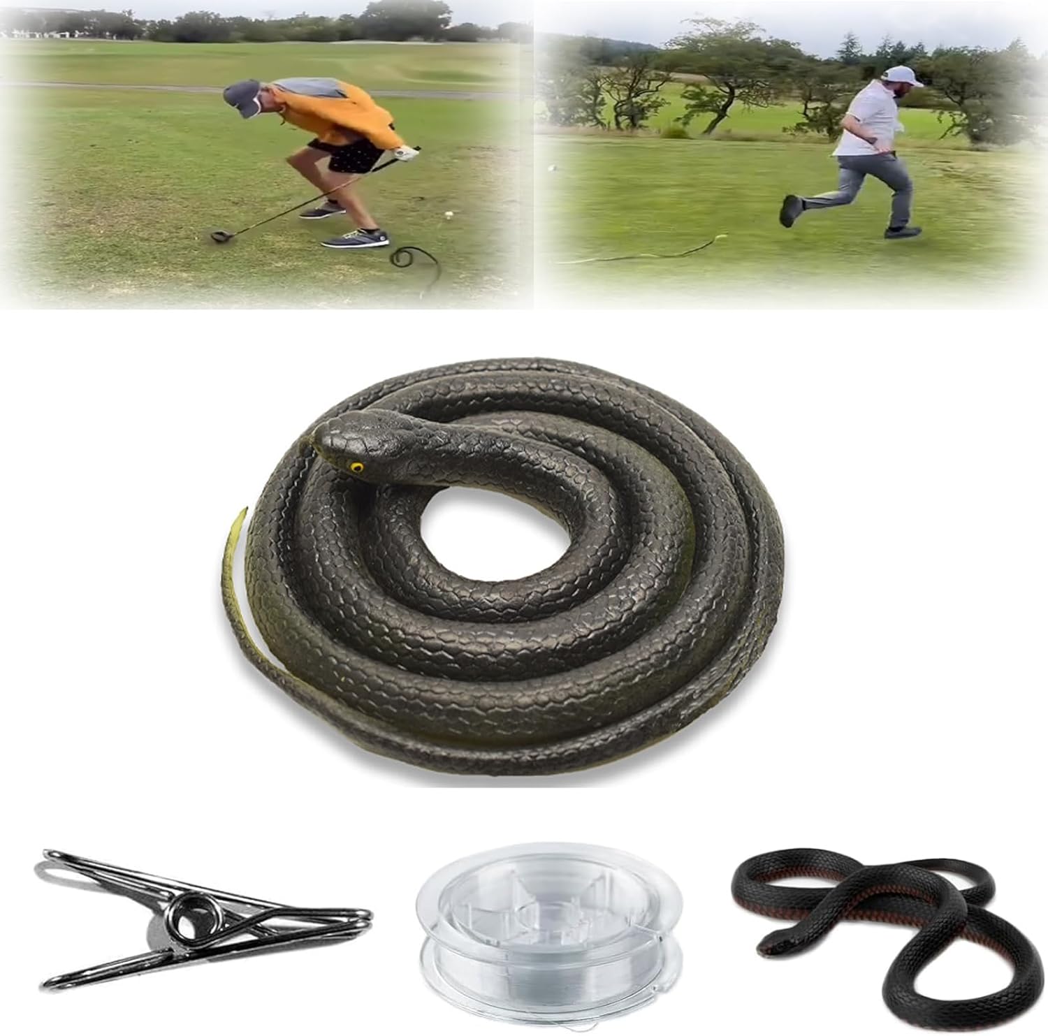 DJKDJL Snake Prank with String Clip - Clip On Snake Prank,Fake Snakes ...