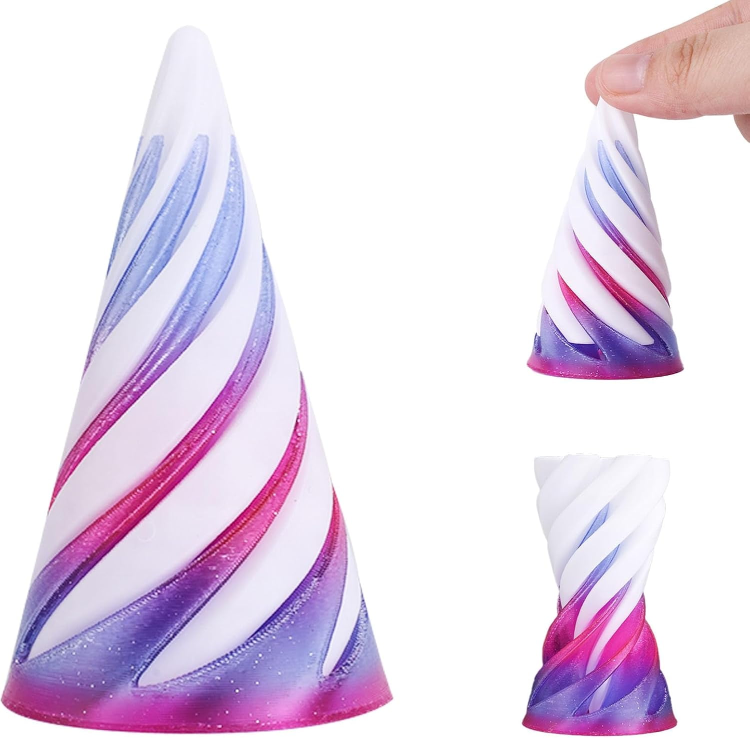 DJKDJL Spiral Cone Fidget Toy, 3D Printed Cone Impossible Pyramid ...