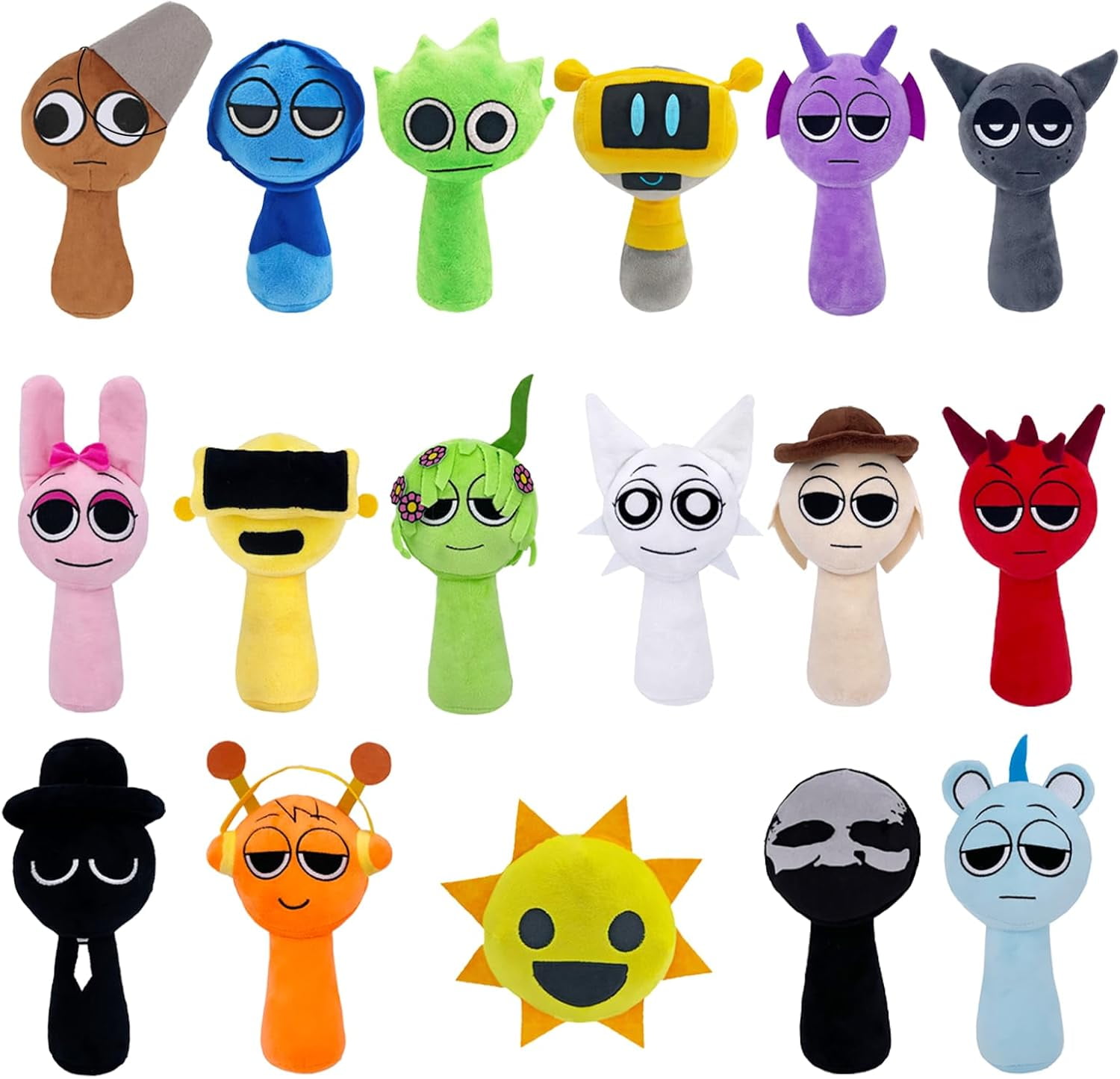 DJKDJL Sprunki Plush, 9" Sprunki Plush Sprunki Incredibox Horror Game ...