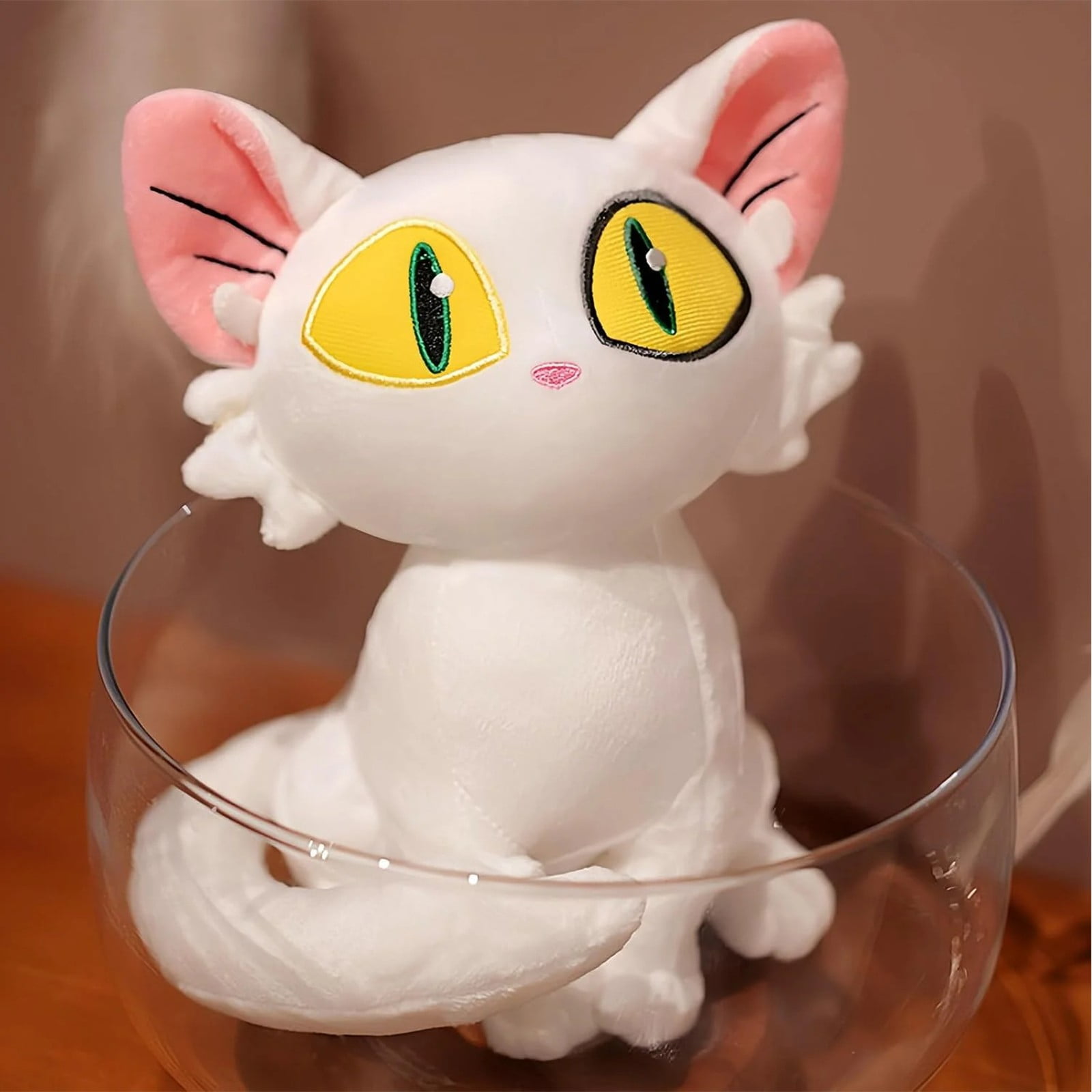 DJKDJL Suzume Plushies, White Cat Cute Stuffed Animal Doll Action ...
