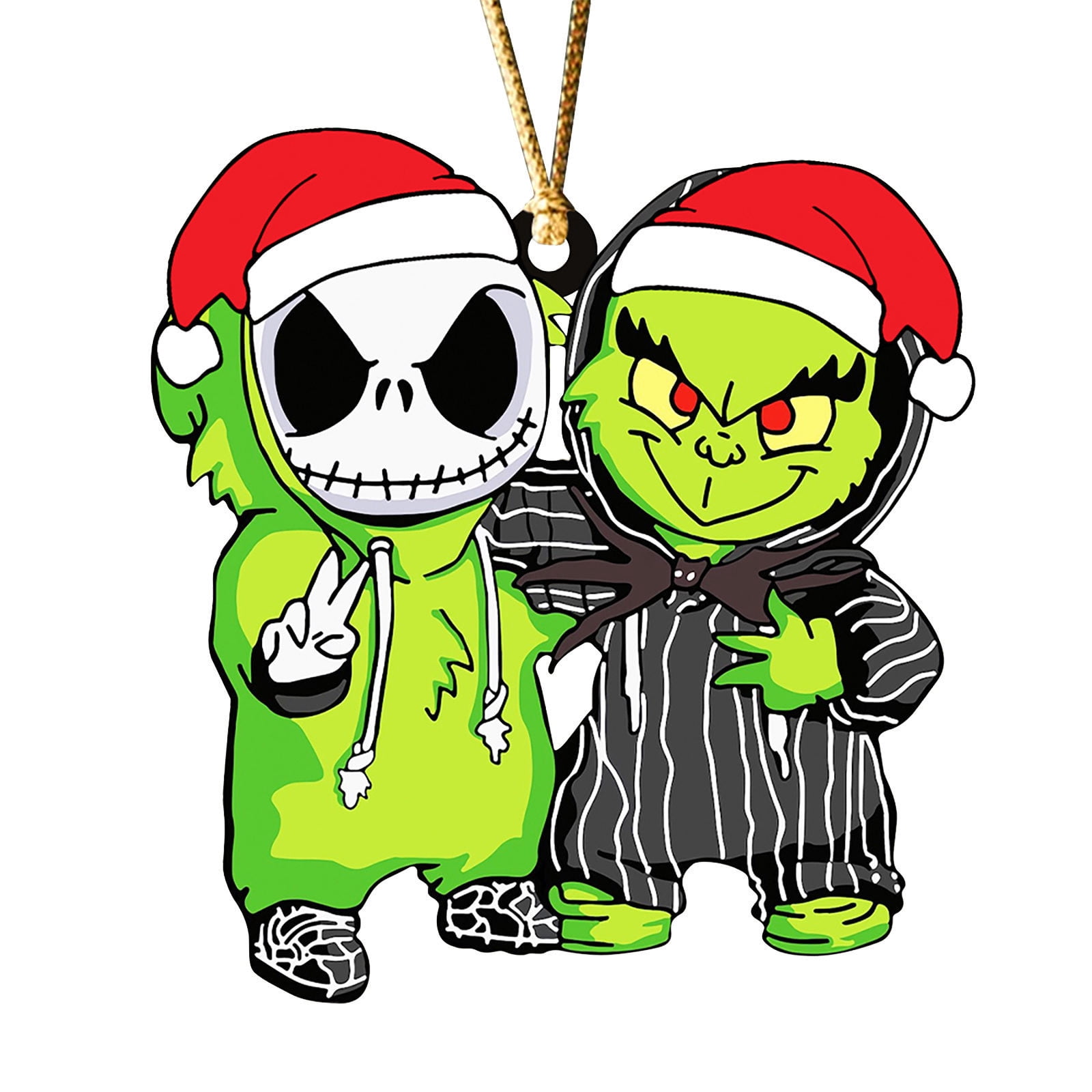 DJKDJL The Grinch Acrylic Hanging Decor, Festive Grinch Caroon Handing ...
