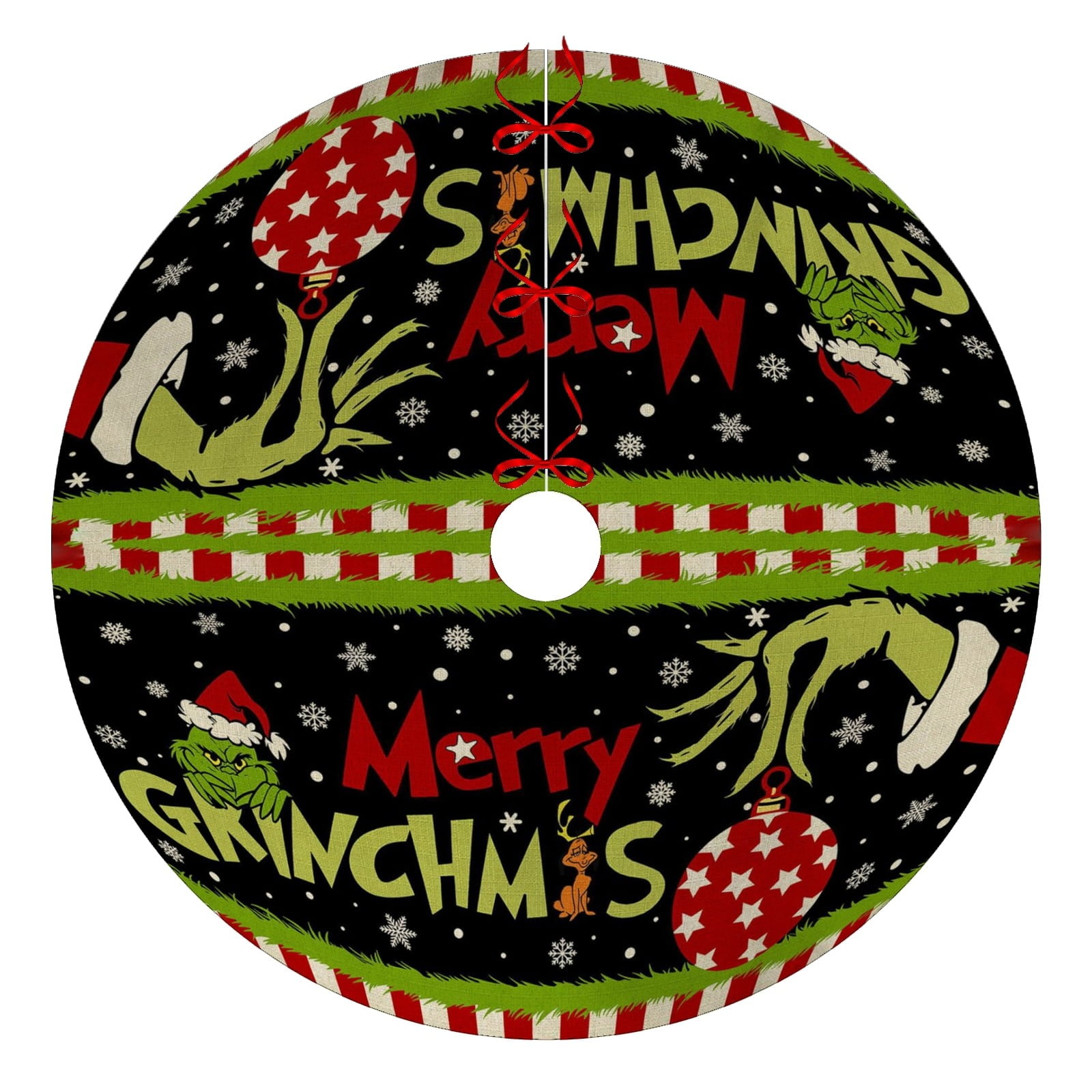 DJKDJL The Grinch Christmas Tree Skirt Big Size Indoor/Outdoor Decor ...