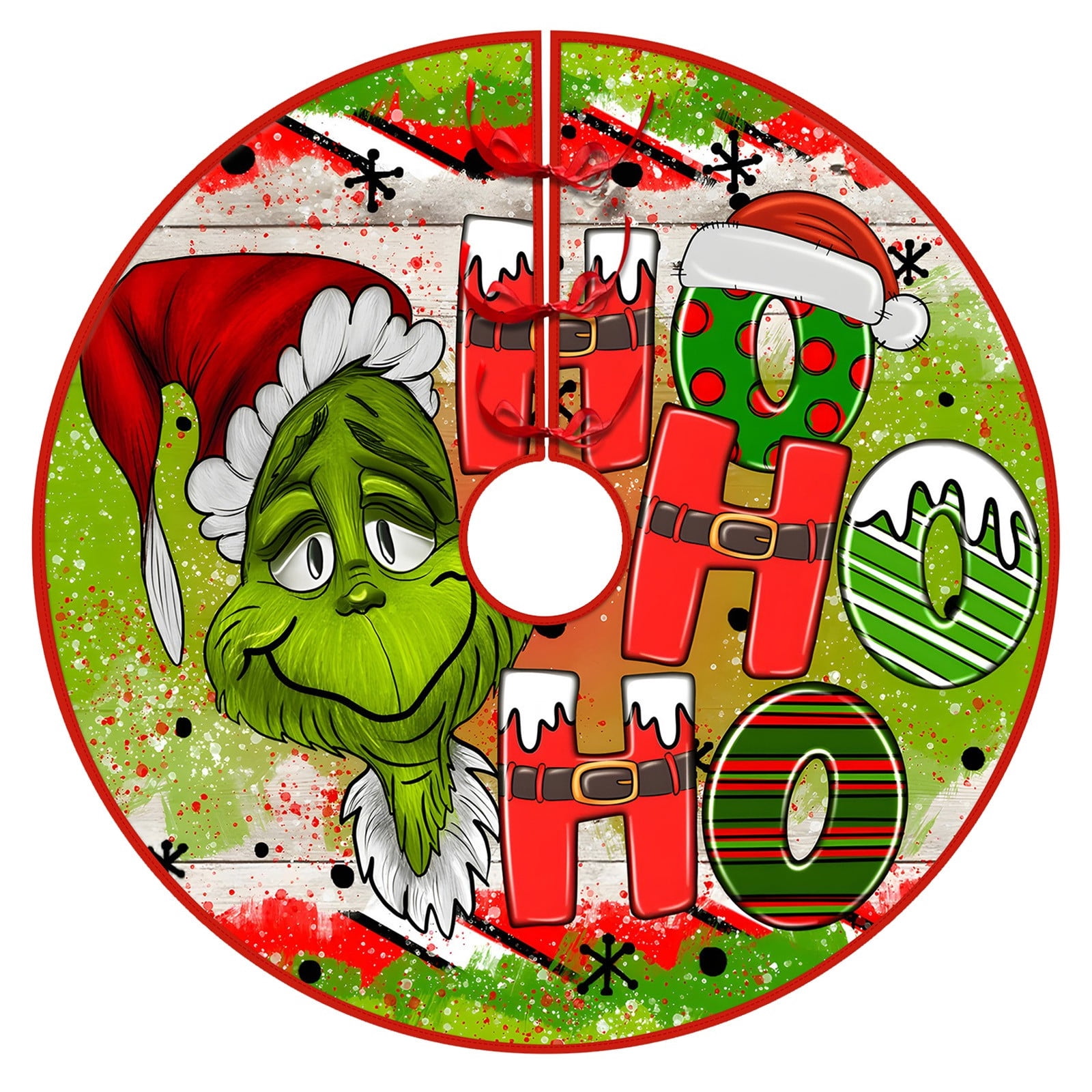 DJKDJL The Grinch Christmas Tree Skirt Big Size Indoor/Outdoor Decor ...