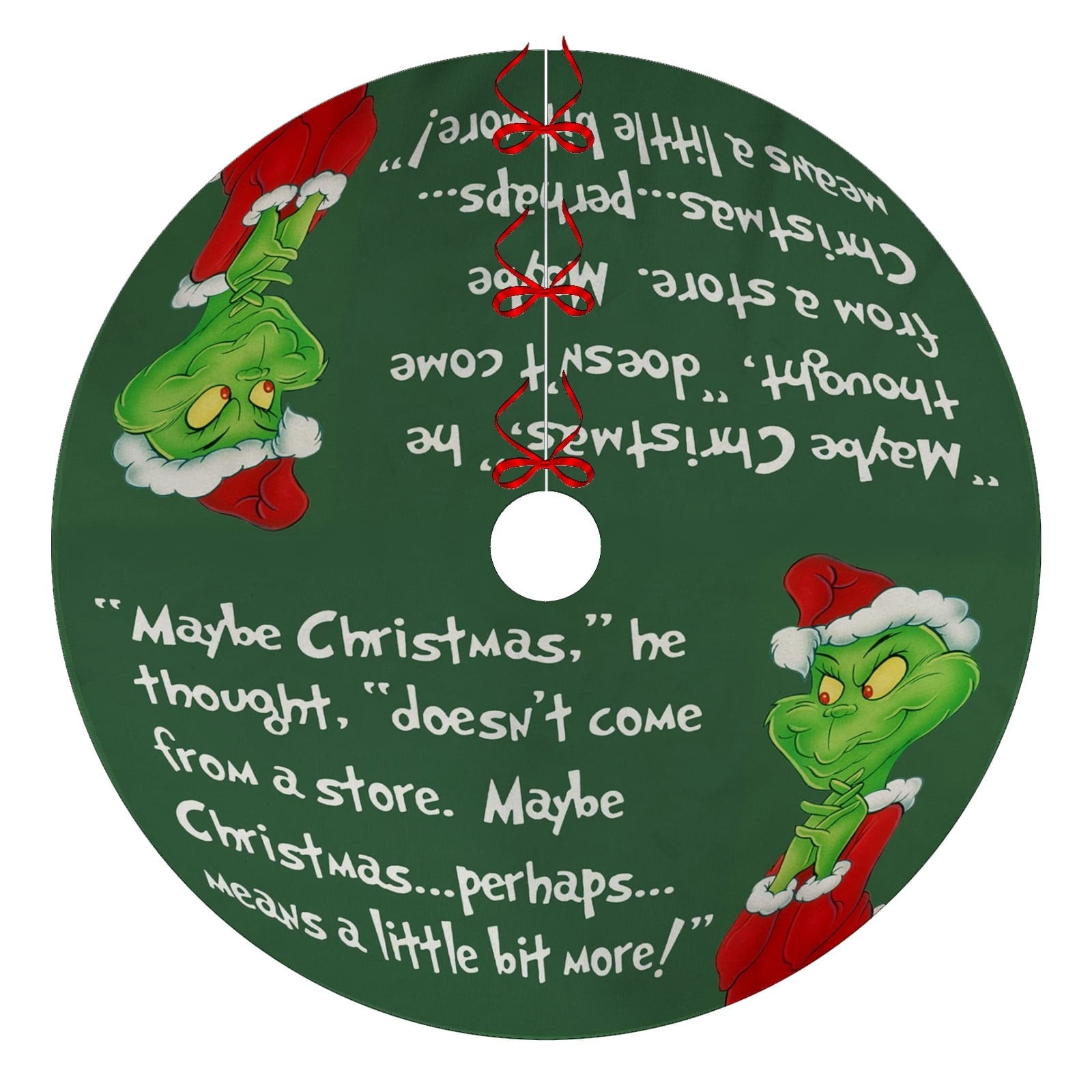 DJKDJL The Grinch Christmas Tree Skirt Big Size Indoor/Outdoor Decor ...