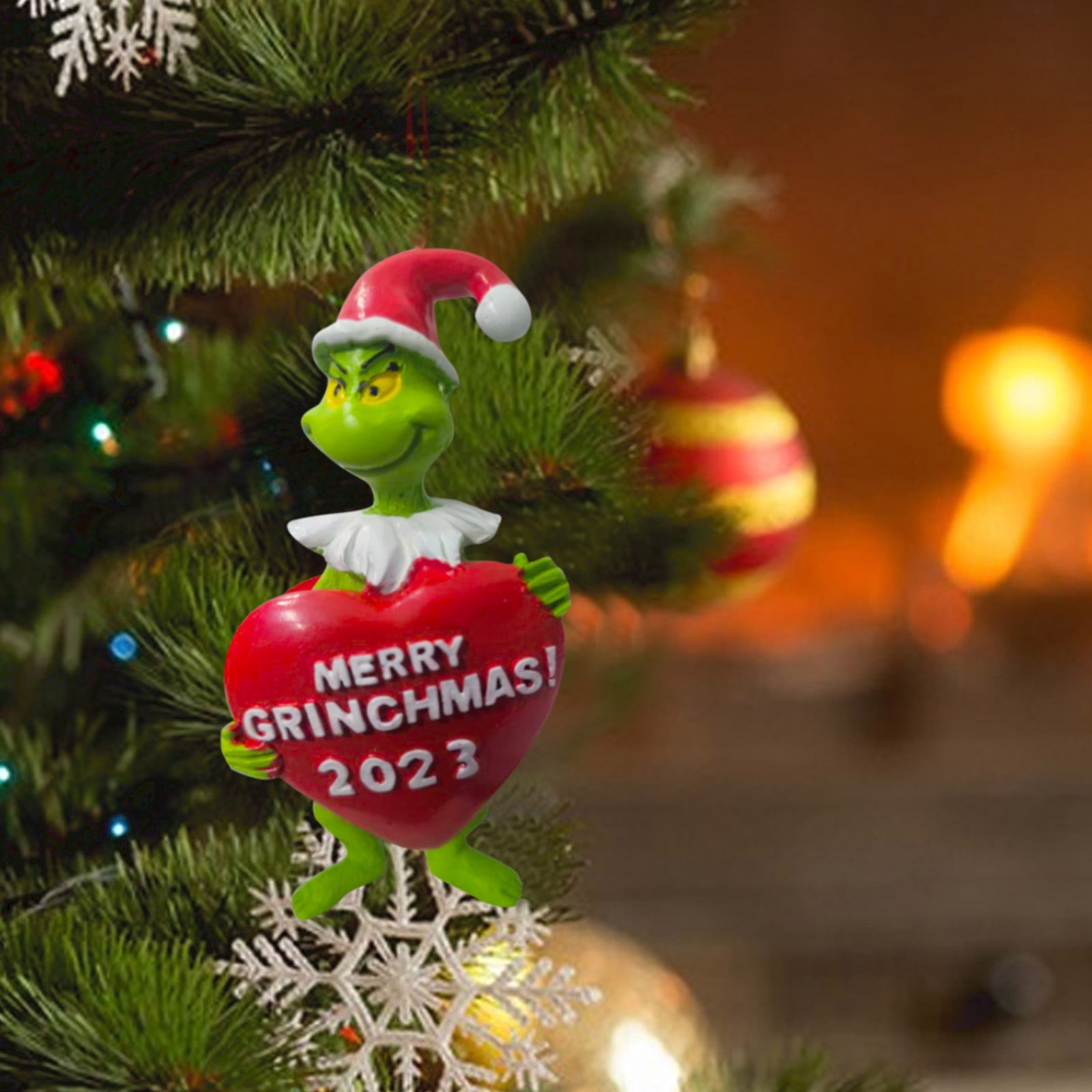 DJKDJL The Grinch Hanging Decor, 3.93 In Uniquely Designed Painted ...