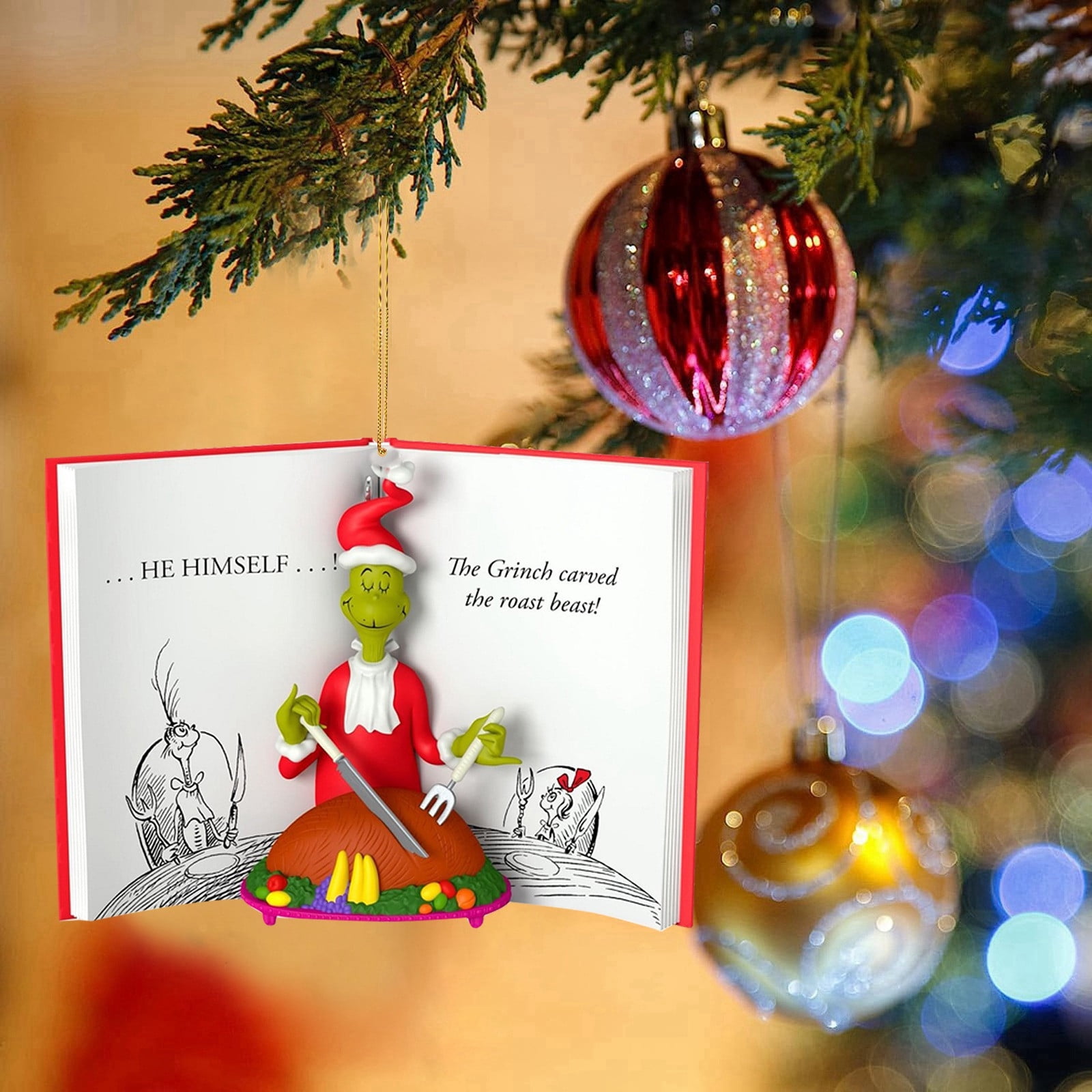 DJKDJL The Grinch Hanging Decor Indoor Decor, Nostalgic Winter Handing ...