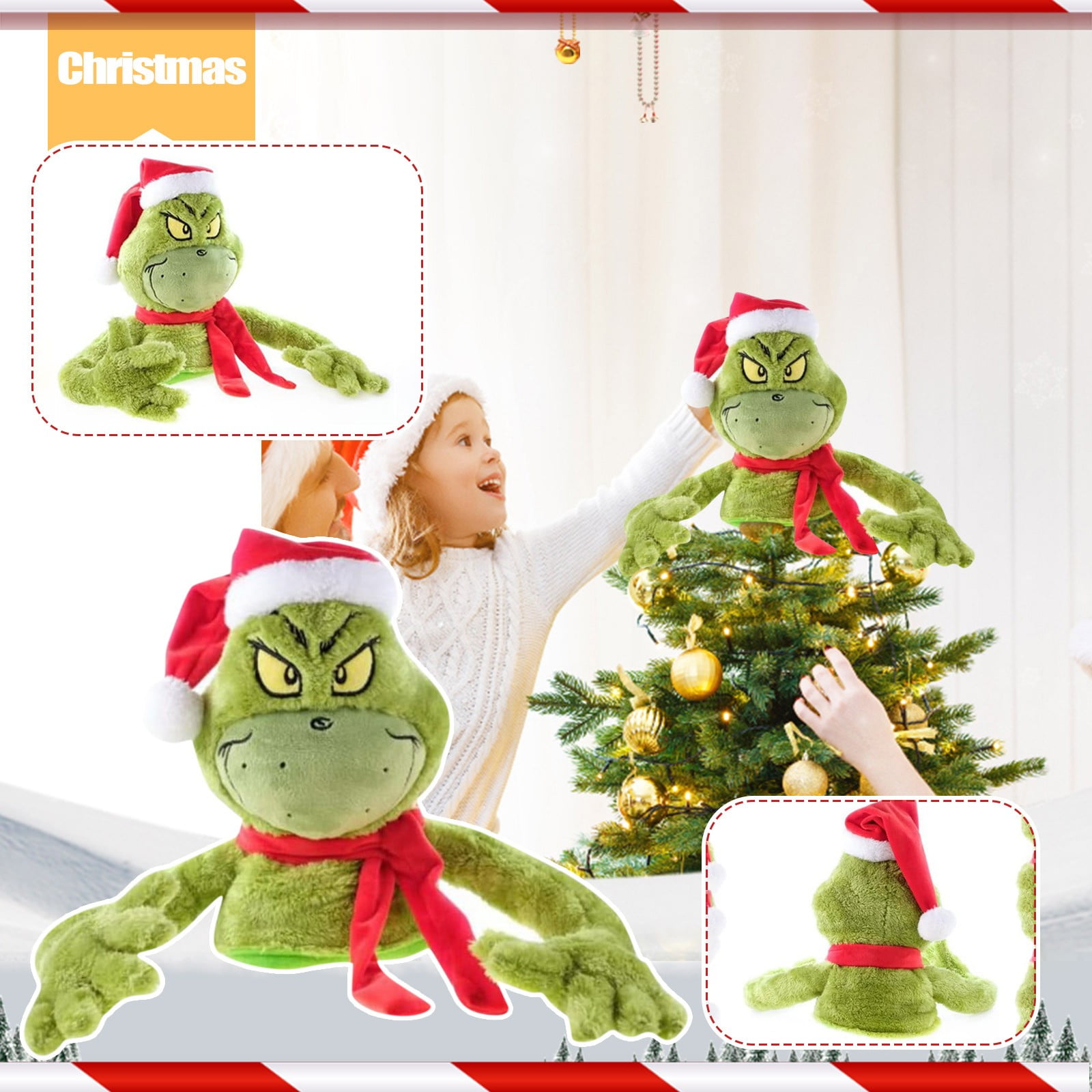 DJKDJL The Grinch Indoor Decor, Uniquely Designed Plushies, Green ...