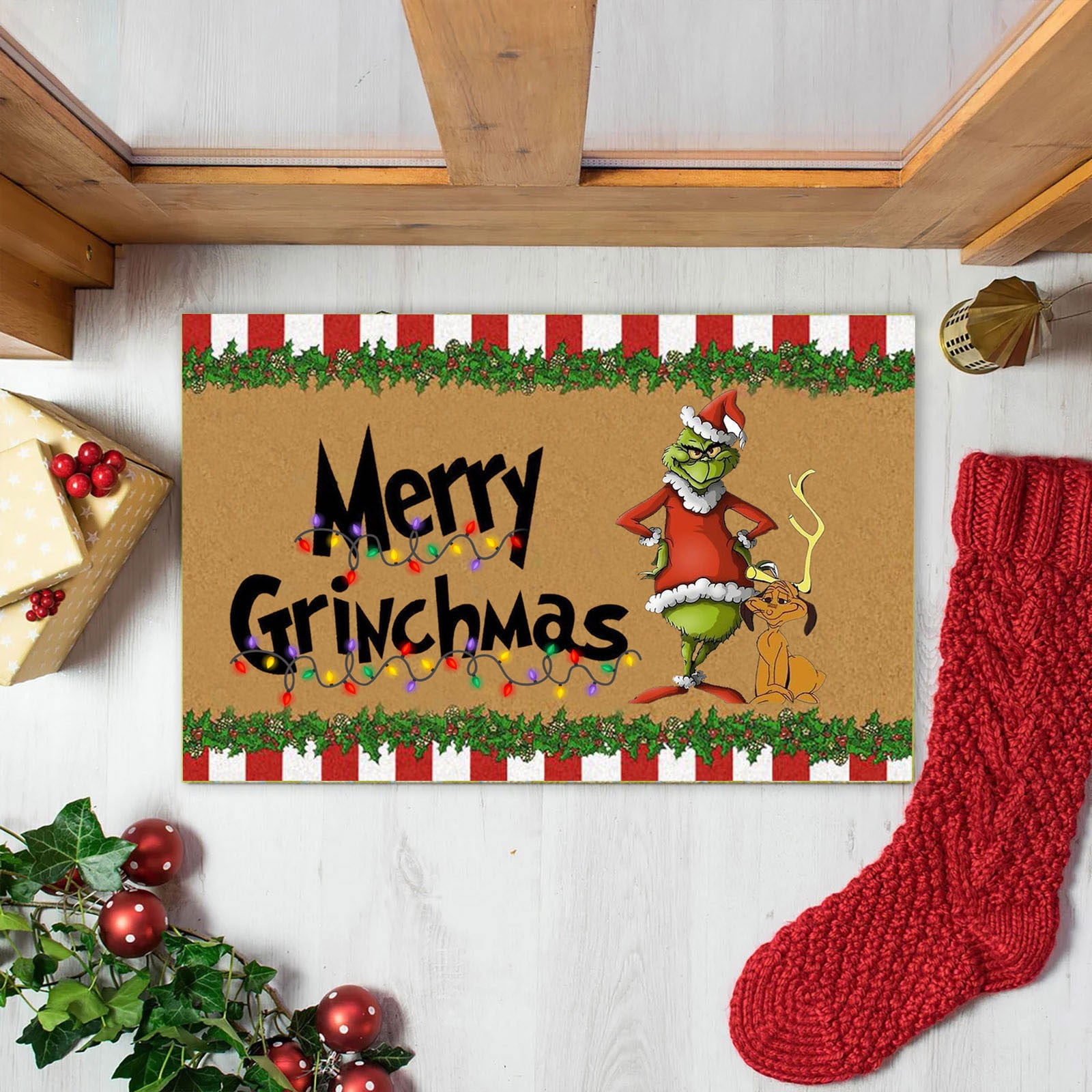 DJKDJL The Grinch Winter Door Mat, Colorful Movie Merch Kids Toys for ...