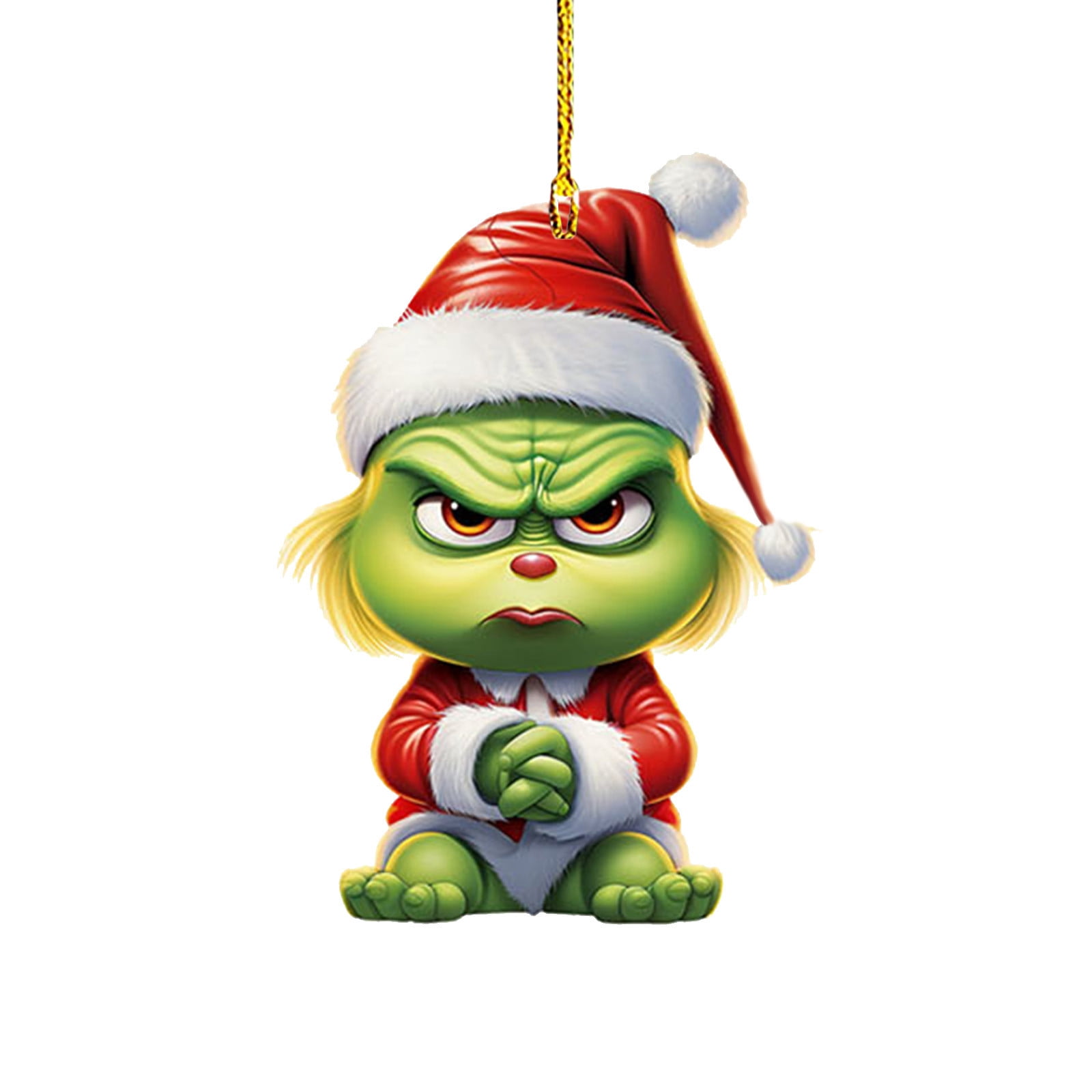 DJKDJL The Grinch Wooden Hanging Decor, 3.14 In Uniquely Designed 2D ...