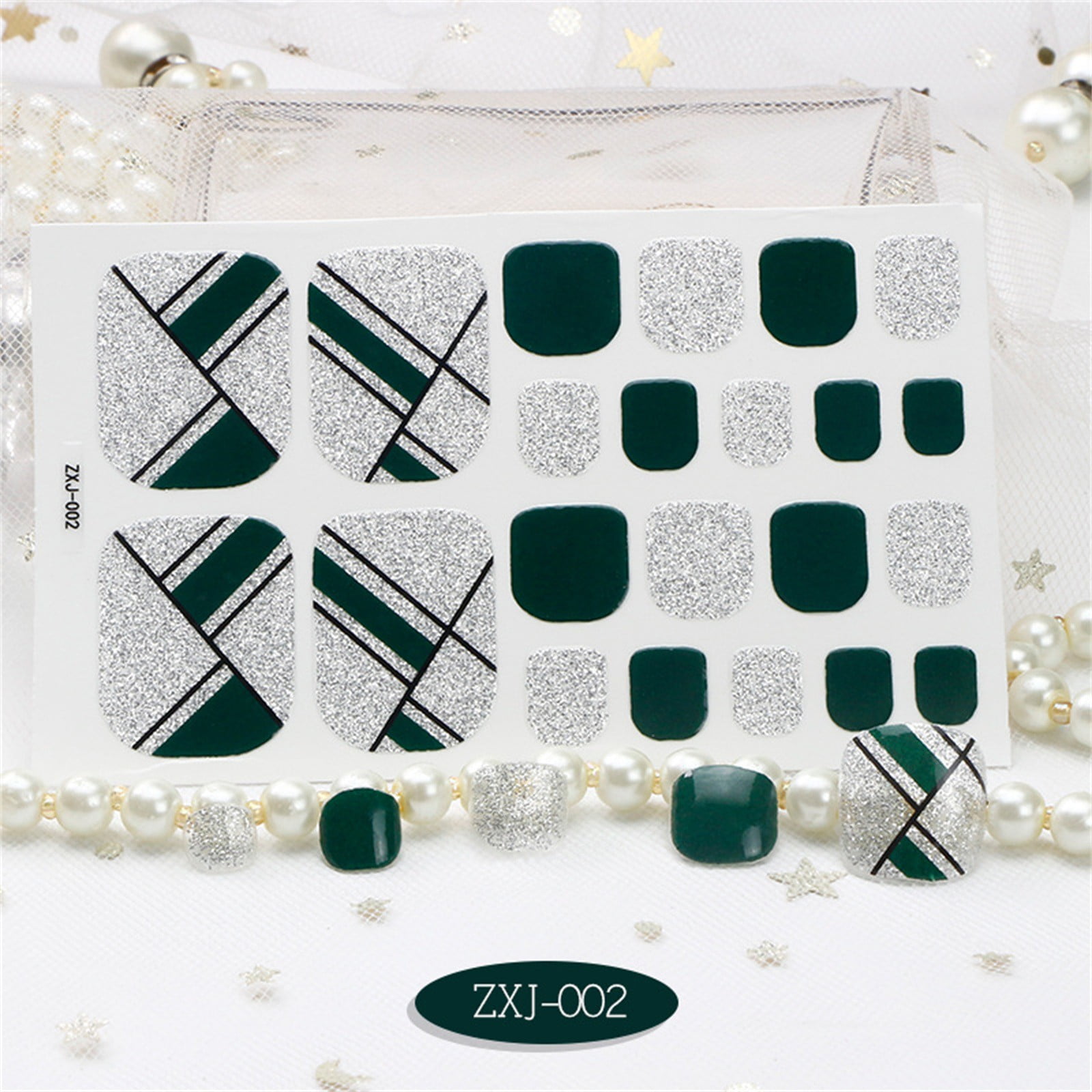 DJKDJL Toenail Sticker - Full Cover Nails Sticker, Waterproof Nail Art ...