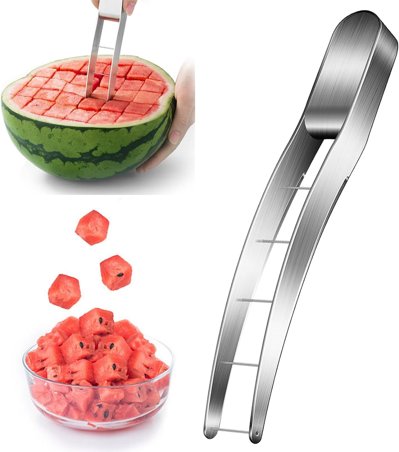 DJKDJL Watermelon Cutter Slicer - Stainless Steel Watermelon Cube ...
