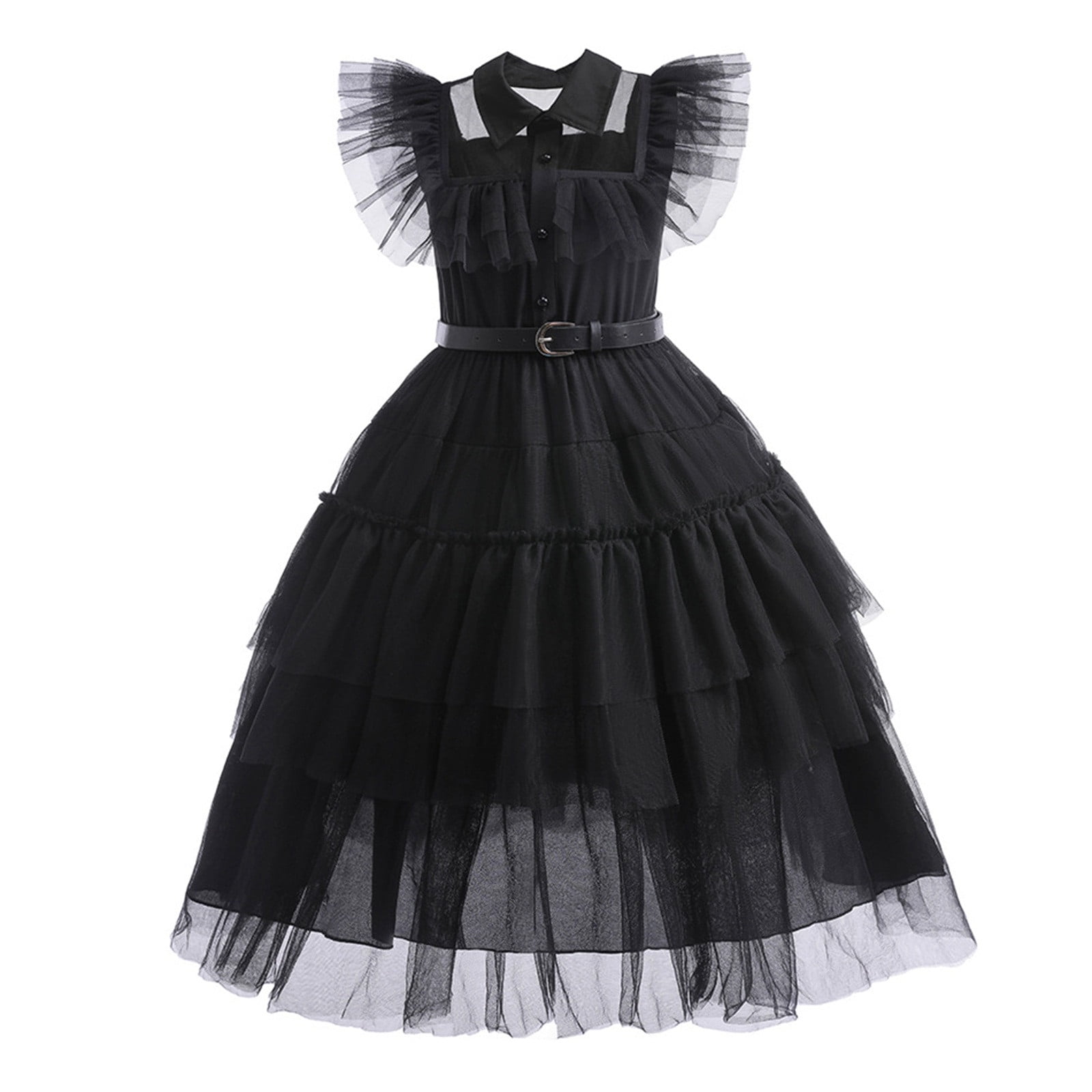 DJKDJL Wednesday Addams Cosplay Dress Up Halloween Costumes Lace ...