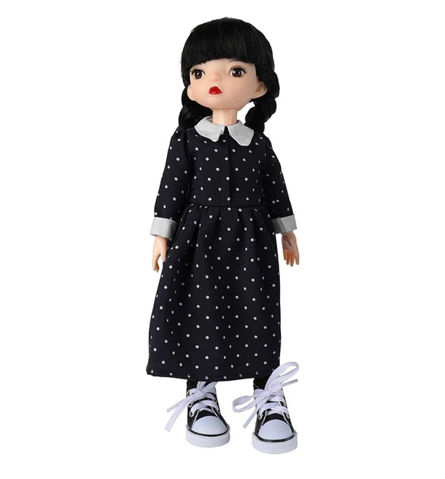 DJKDJL Wednesday Addams Family Action Figure - 11.22" Poseable ...