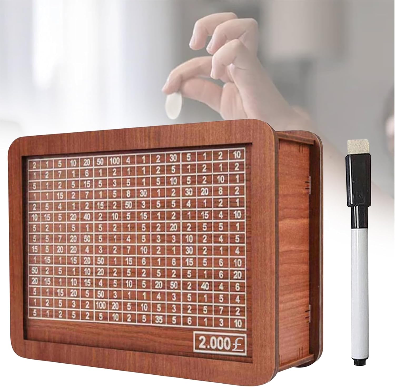DJKDJL Wooden Money Bank, Wooden Cash Saver Money Box, Wooden Money Box ...