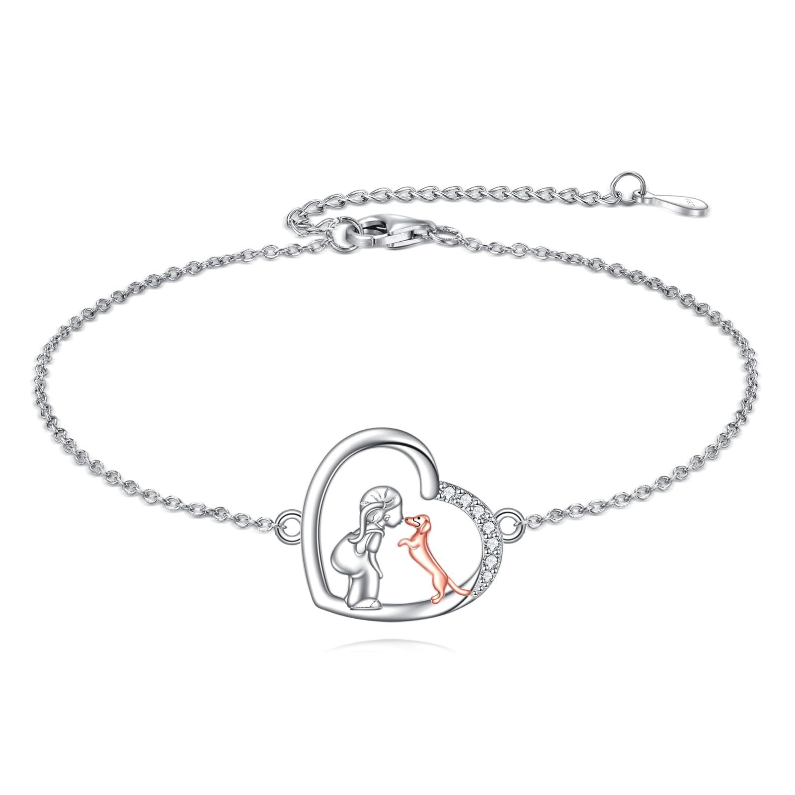 DJM 925 Sterling Silver Yorkshire Bracelet Cute Jewelry Women's Gifts ...