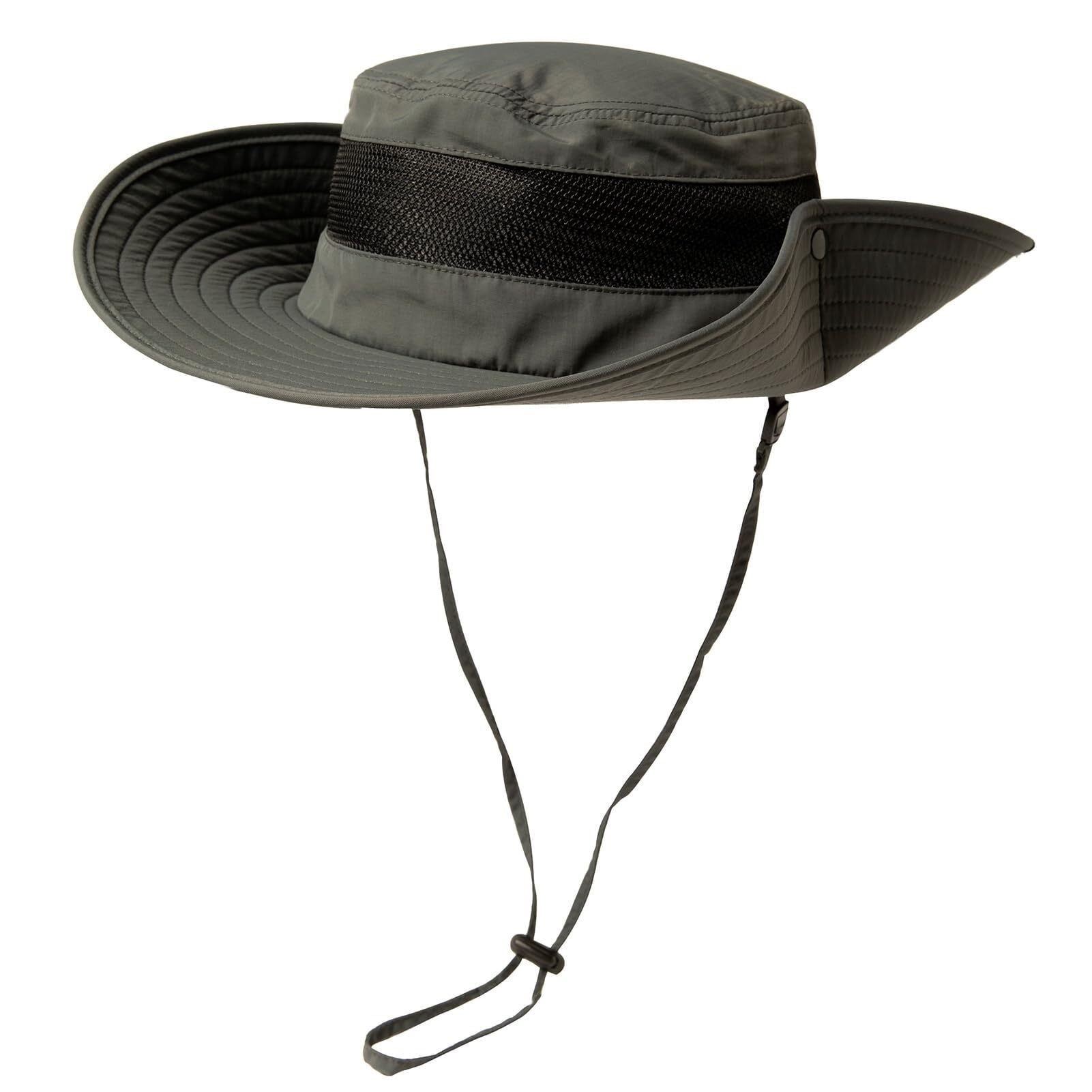 DJM Summer Mesh Bucket Sun Hats for Men Big Head Wide Brim Safari ...
