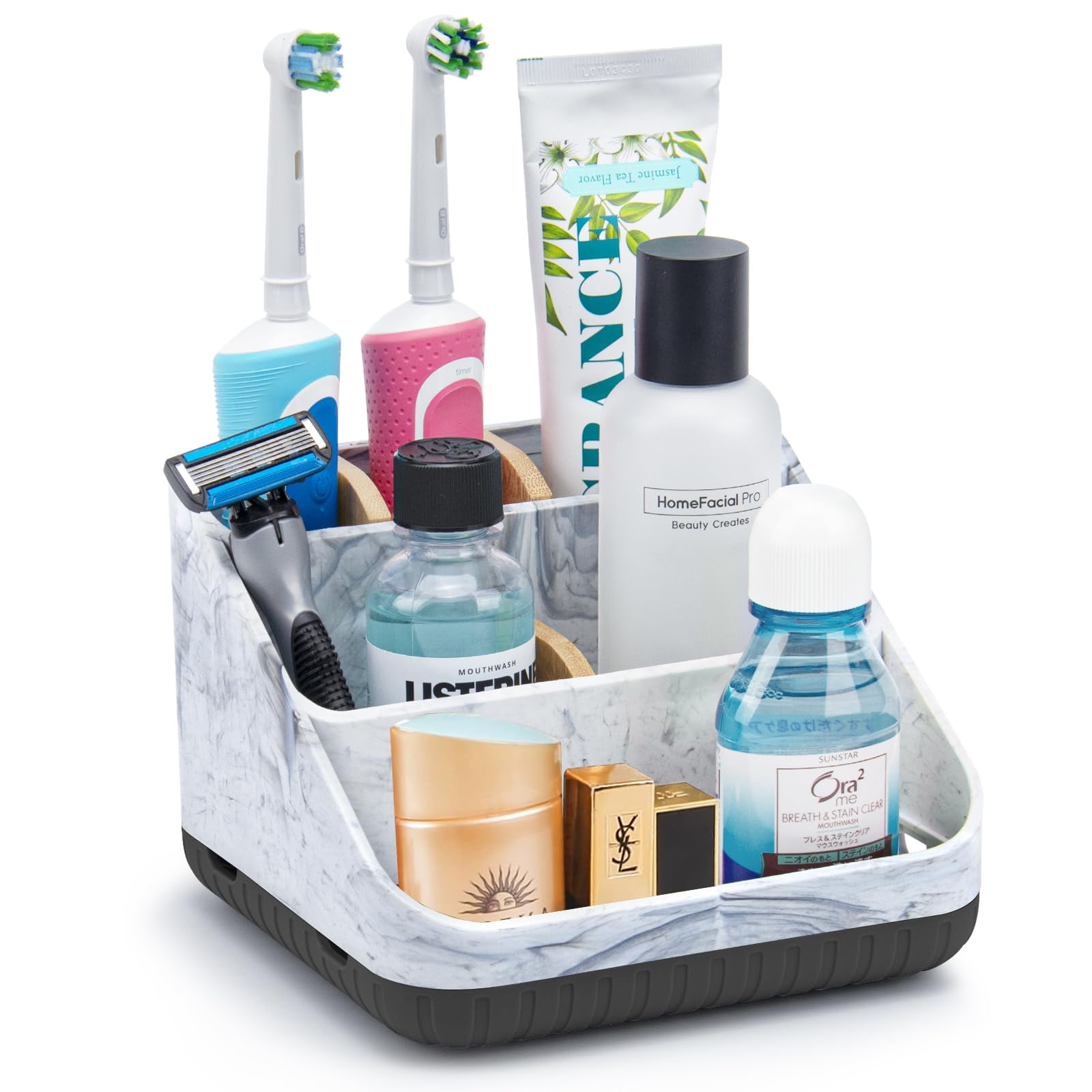 DJM Toothbrush Holders for Bathroom Counter Organizer - 6 Slots Tooth ...