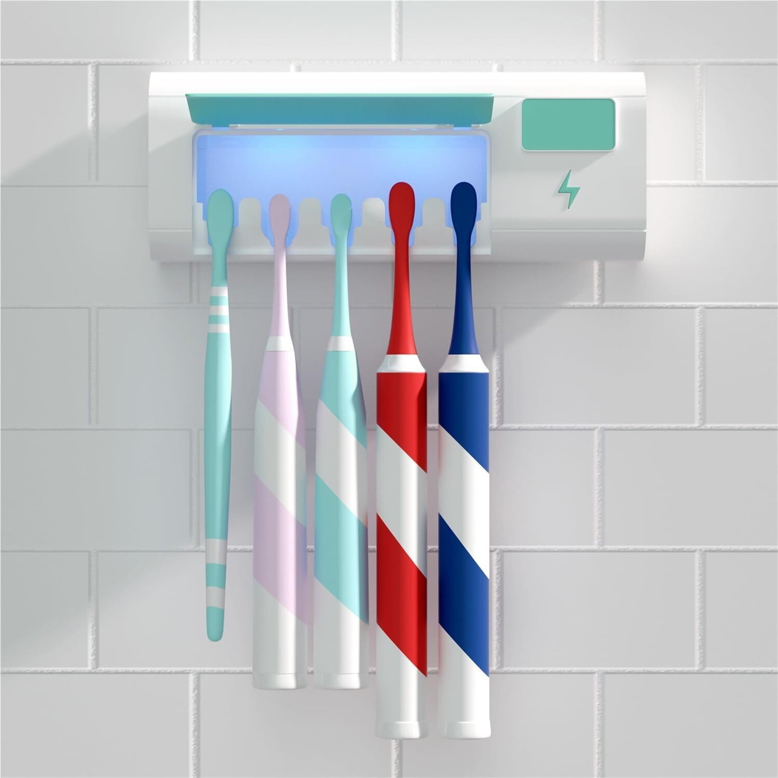 DJM Toothbrush Holders for Bathrooms White Toothbrush Holders with ...
